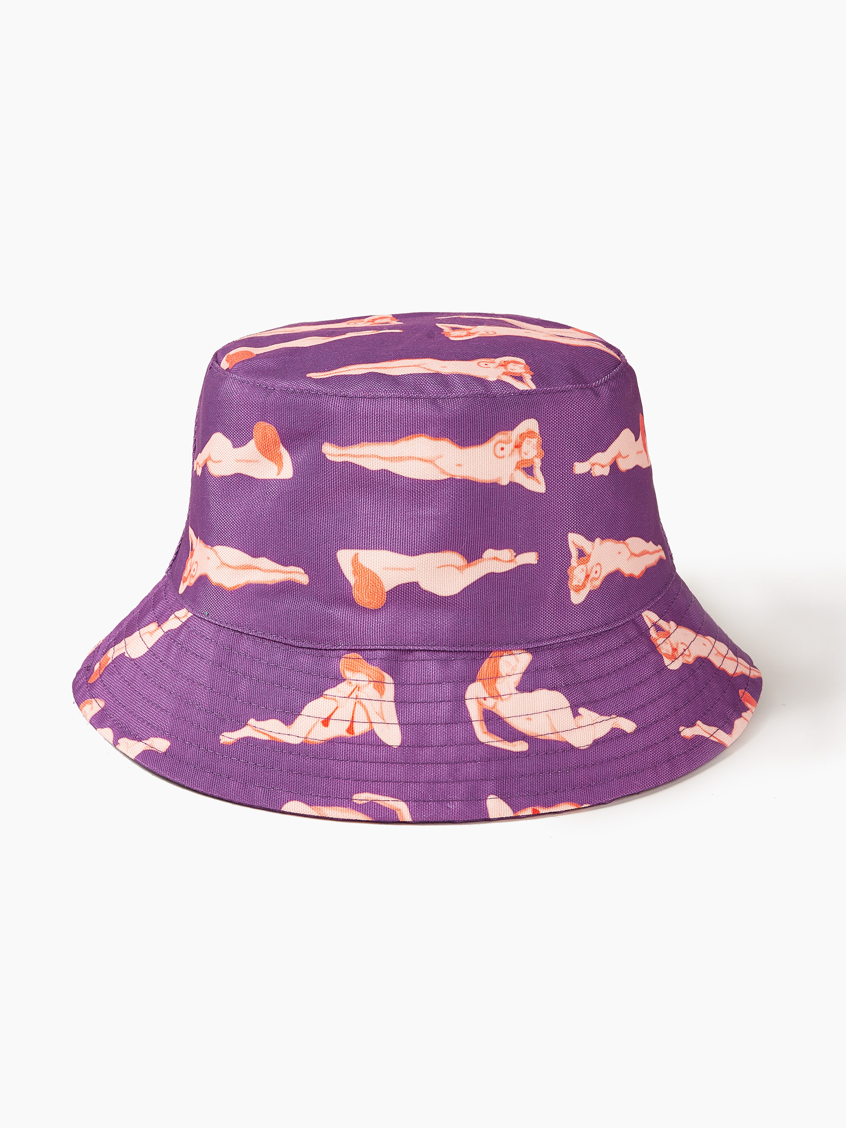 Graphic Pattern Bucket Hat - Cider