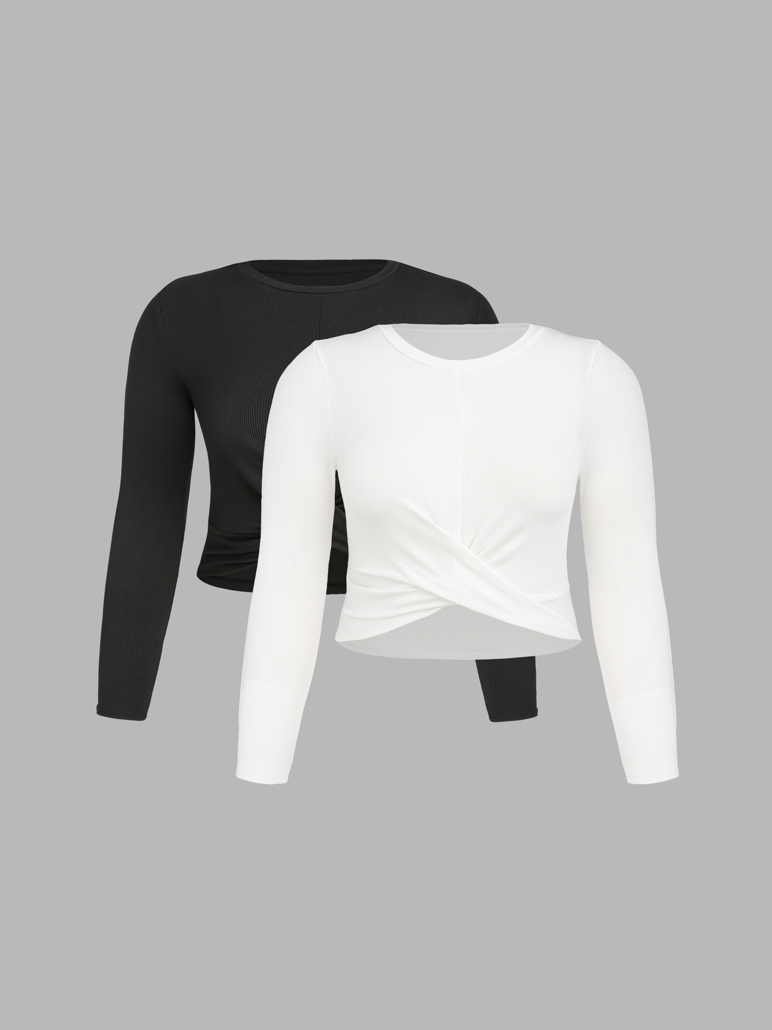 Jersey Solid Jersey Crop Top Curve & Plus For Work Daily Casual Home ...