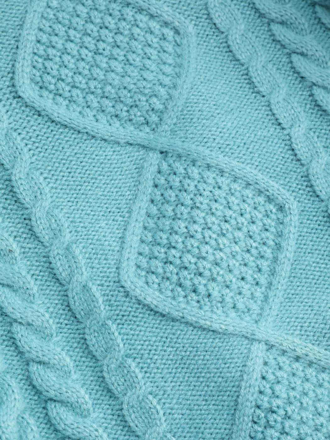 Unisex Blue Harvest Cable Knit Sweater For School Daily Casual