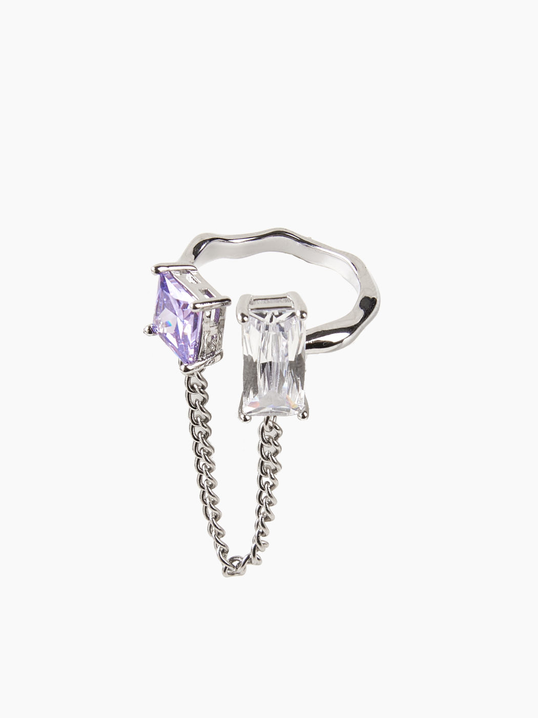 Zircon Chain Decor Ring - Cider