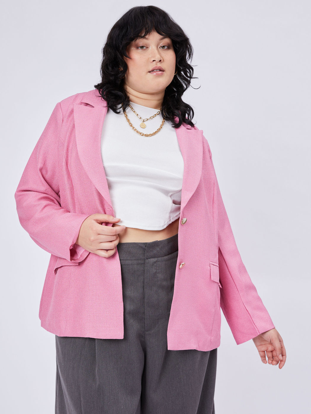 Pink Chic Jacket Curve & Plus - Cider