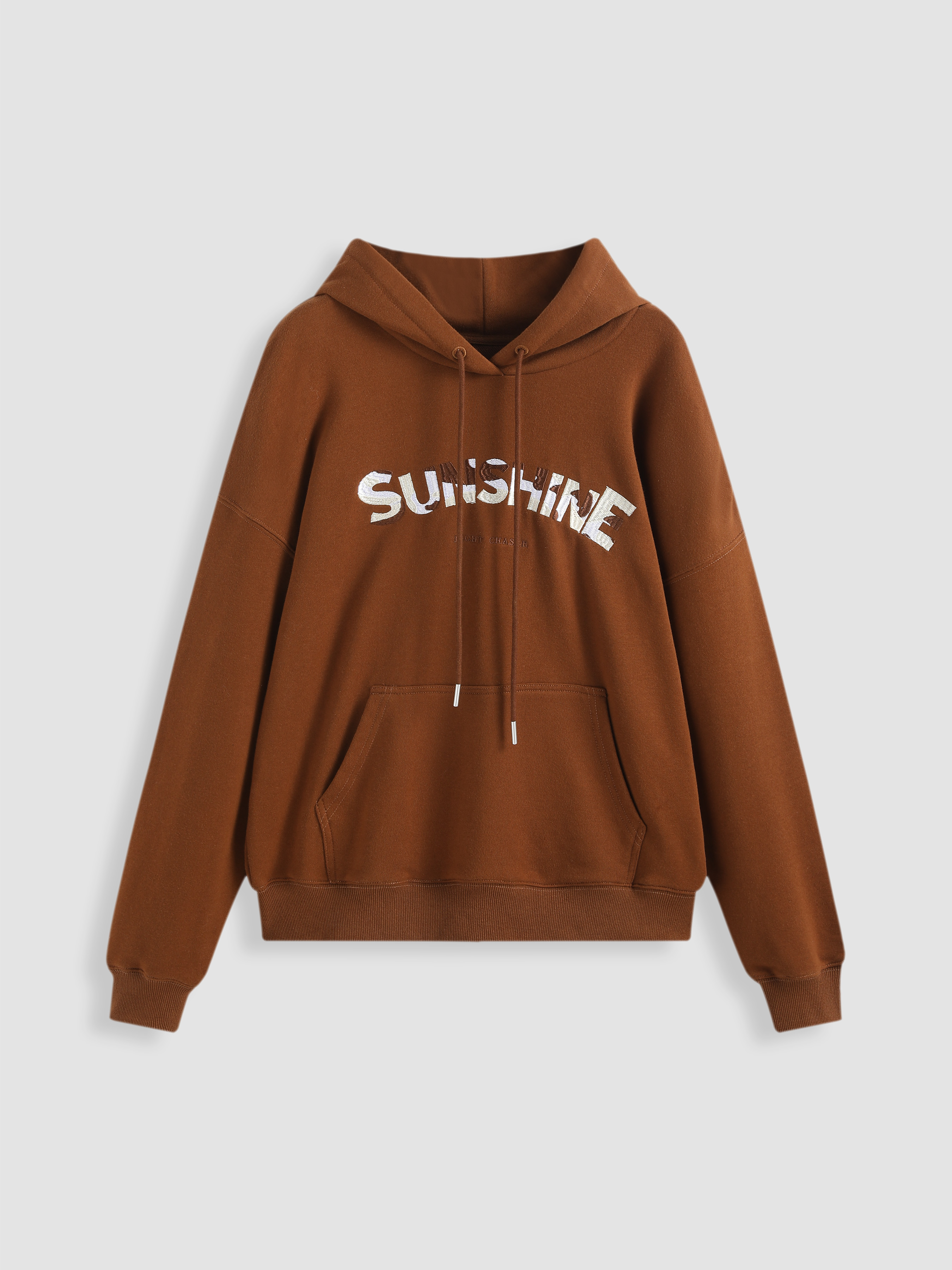 Sunshine Drawstring Oversized Hoodie - Cider