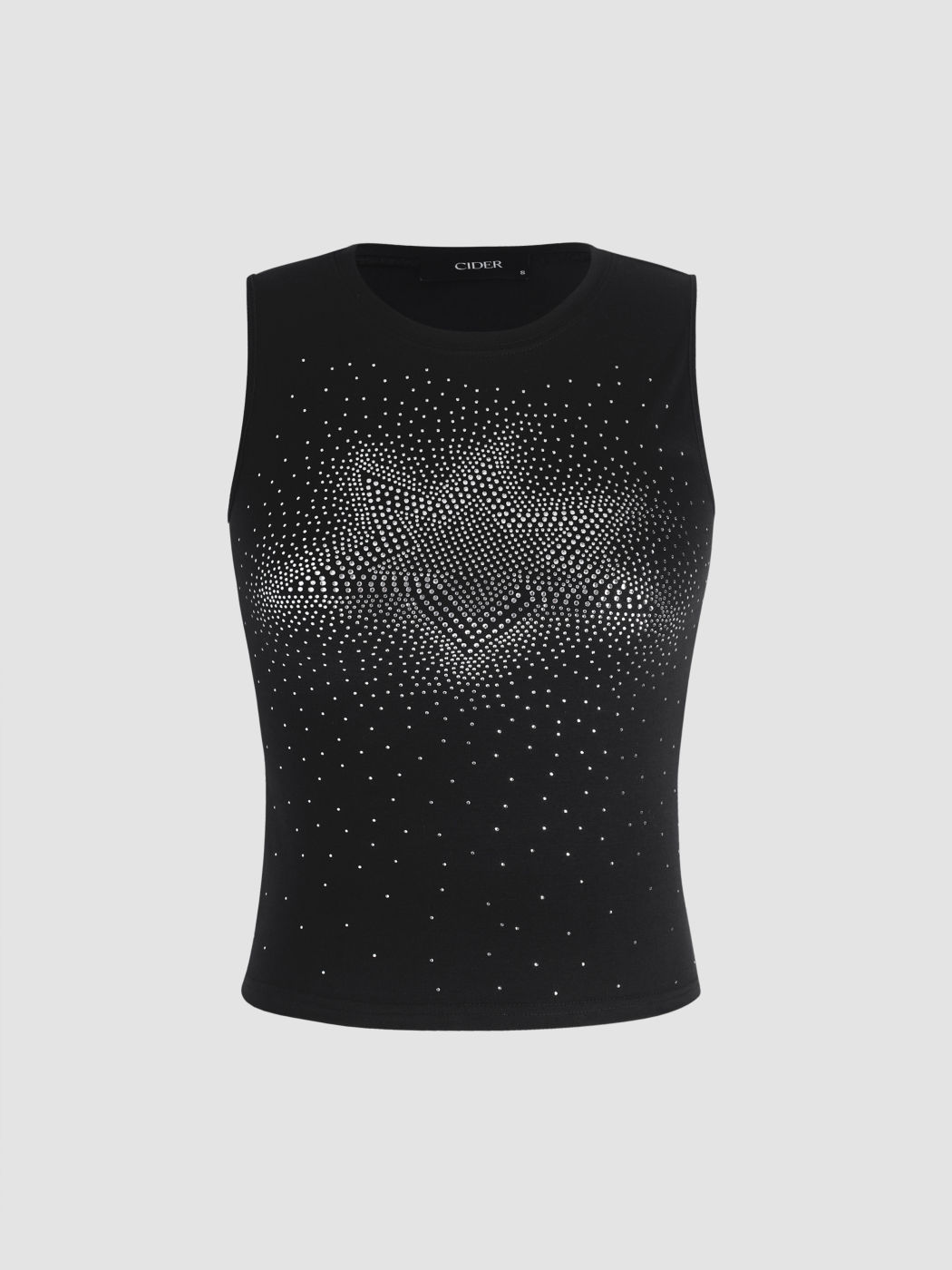 Jersey Rhinestone Star Crop Cami Top For School