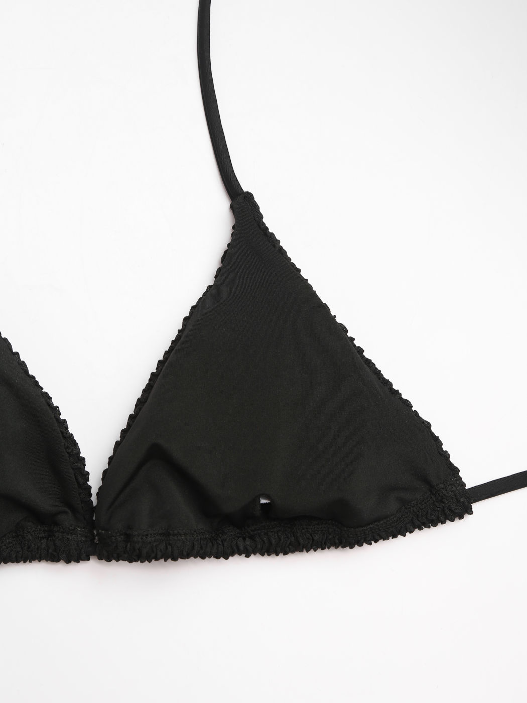Solid Texture Halter Tie Back Bikini Top For Vacation Swimming Pool Beach
