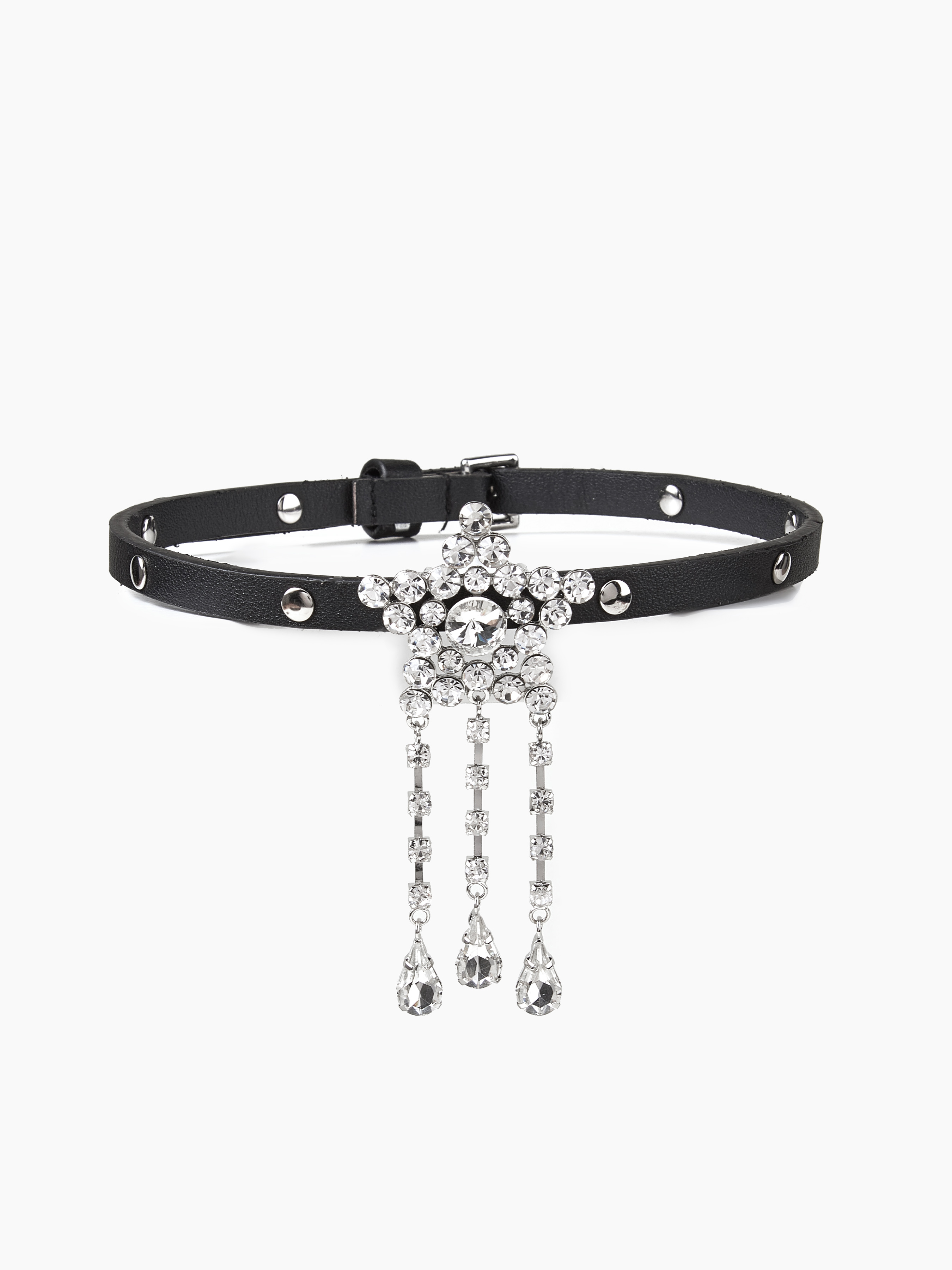 Faux Fur Rhinestone Star Choker Necklace For Music Festival/Live House ...