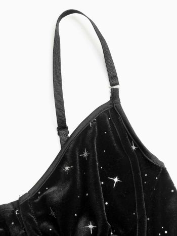 Velvet Sweetheart Star Cami Bodysuit For Party/Clubbing