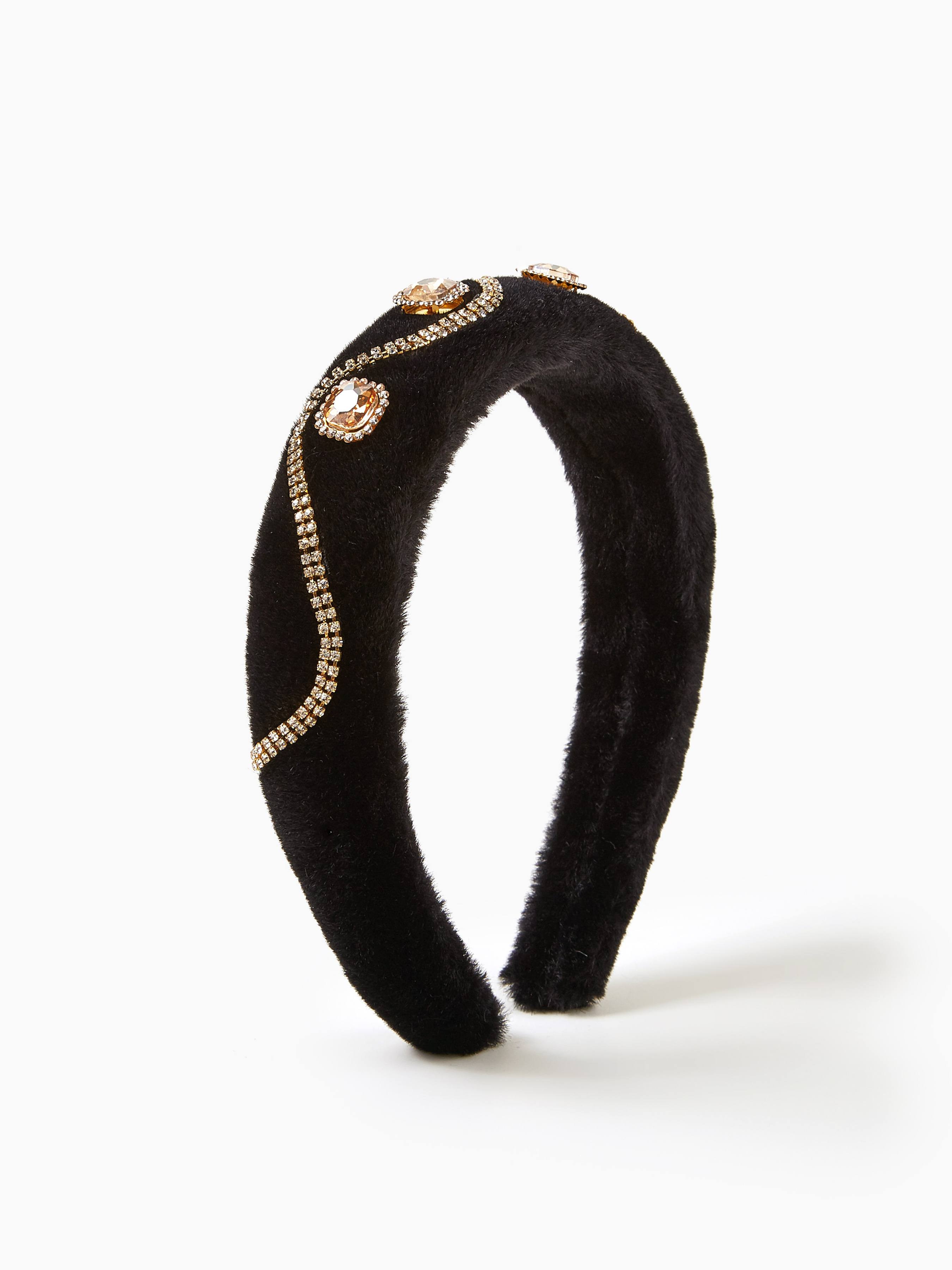 Rhinestone Fluffy Decor Headband For Party/Clubbing