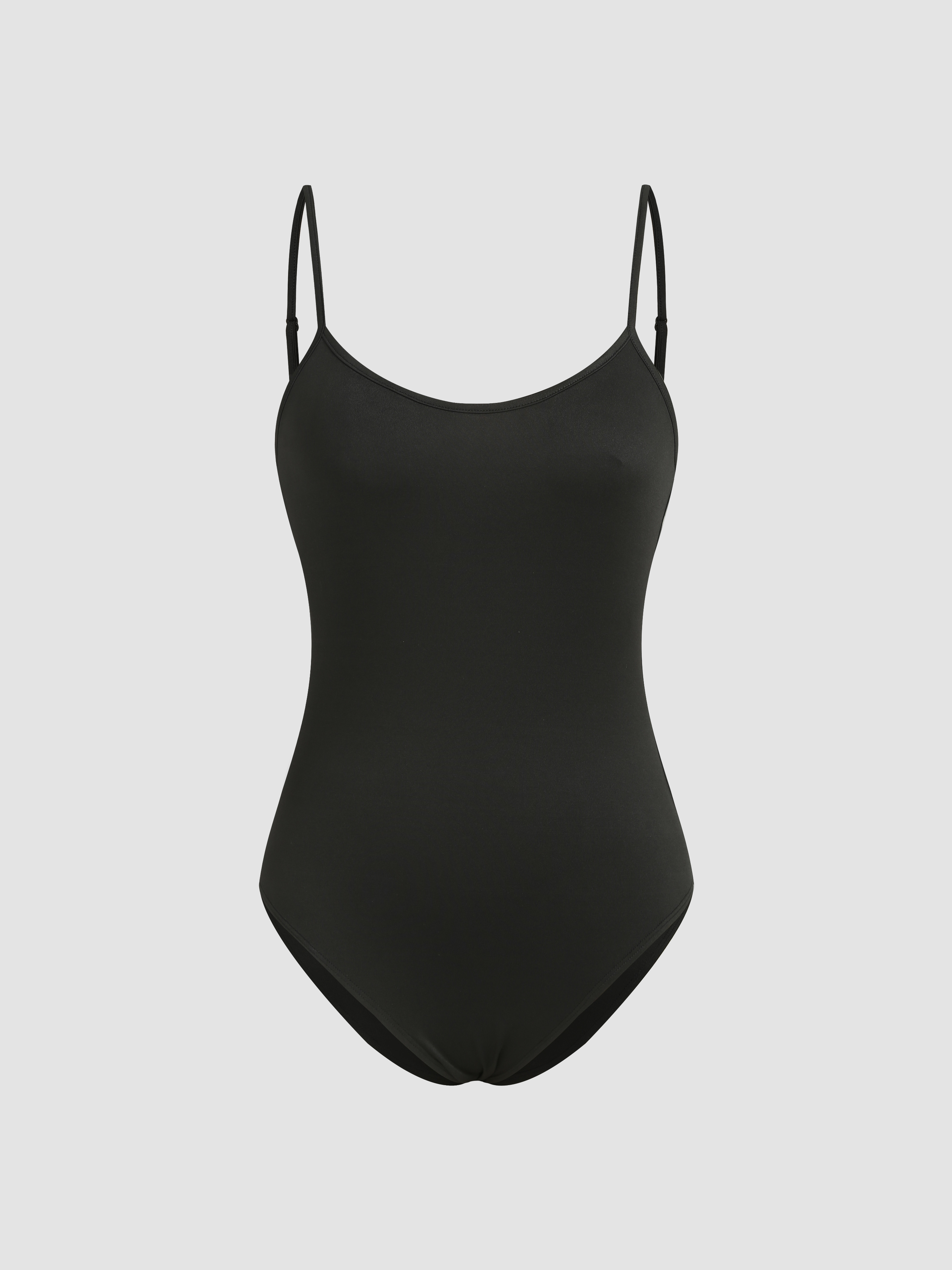 Solid U-neckline Knitted Bodysuit - Cider