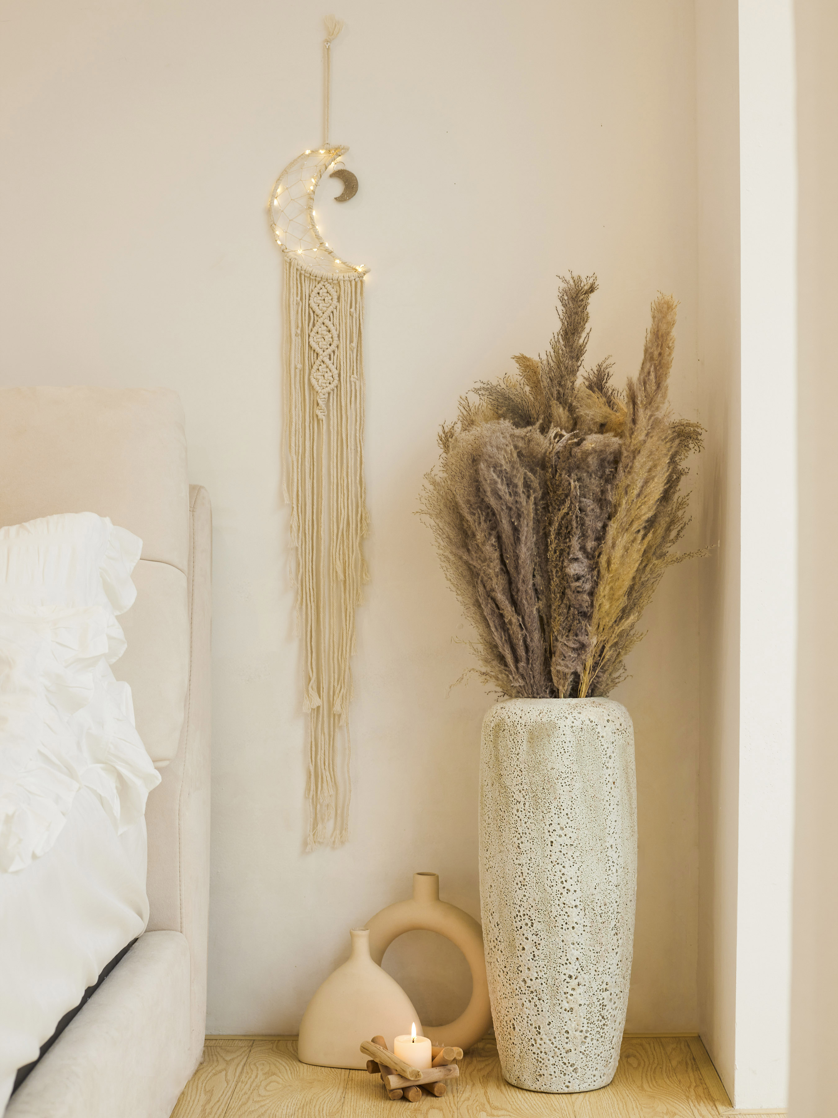 Moon Pattern Decor Wall Hanging Without Light - Cider