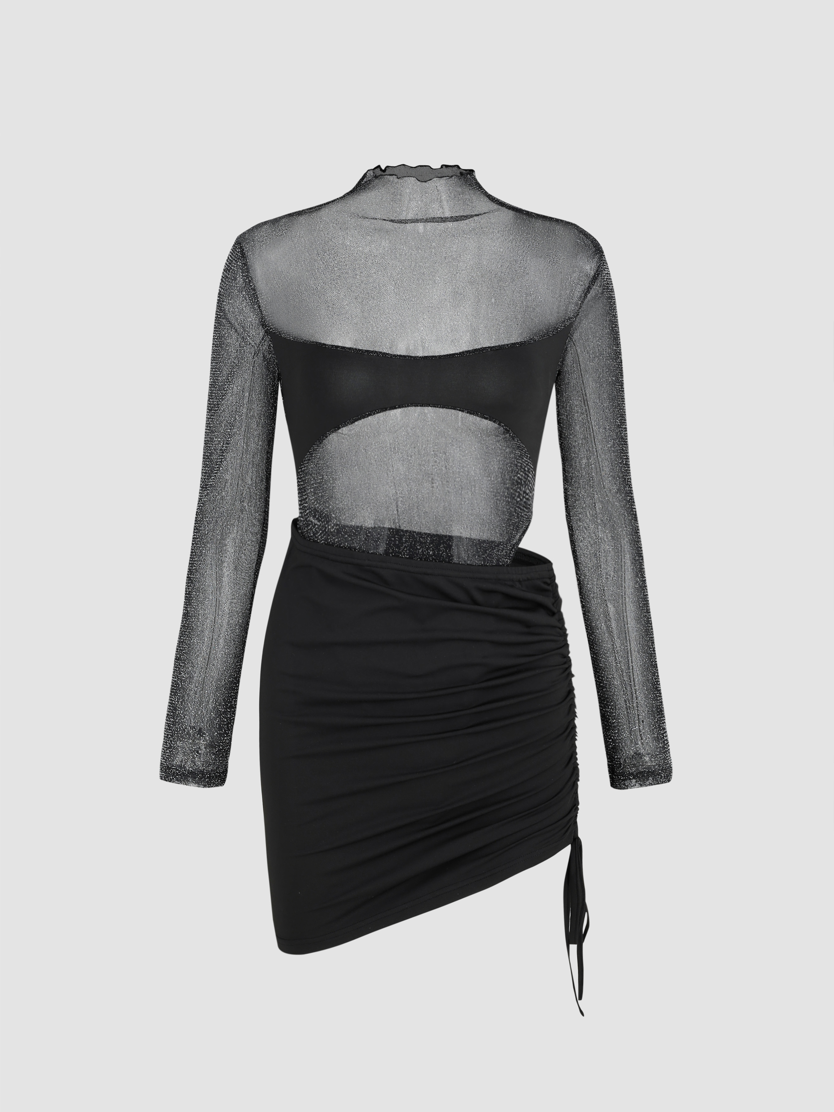 That Girl Mesh Cut Out Mini Dress For Music Festival/Live House Party ...