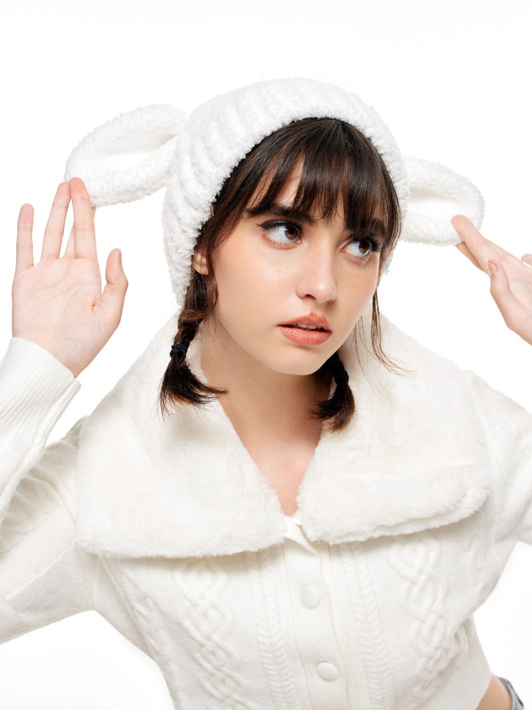 Rabbit Ear Beanie Hat For School Daily Casual