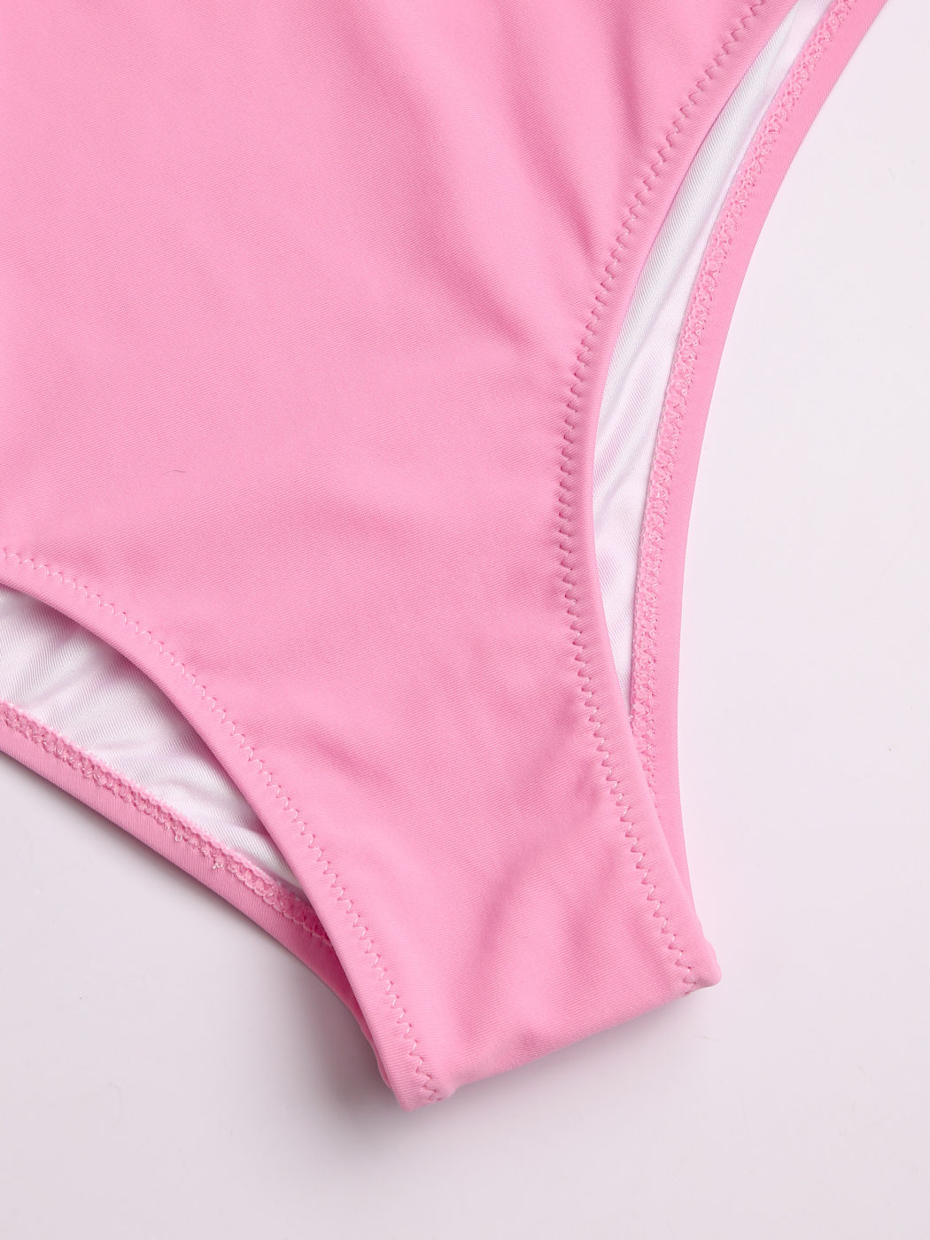 Knit Fabric Solid Ruffle Hem Bikini Swimsuit For Vacation Swimming Pool ...