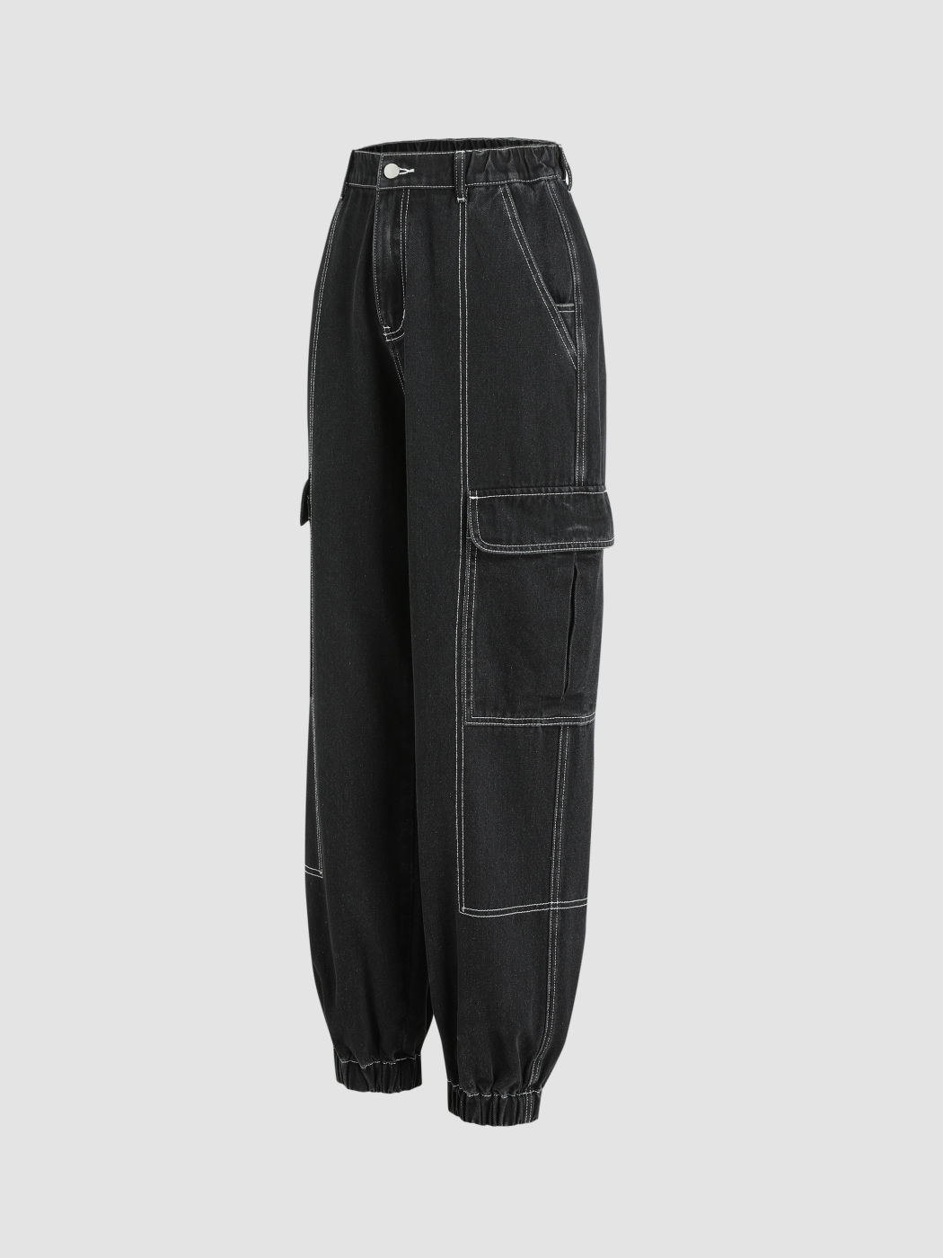 Stitch High Waist Cargo Jeans For School Daily Casual