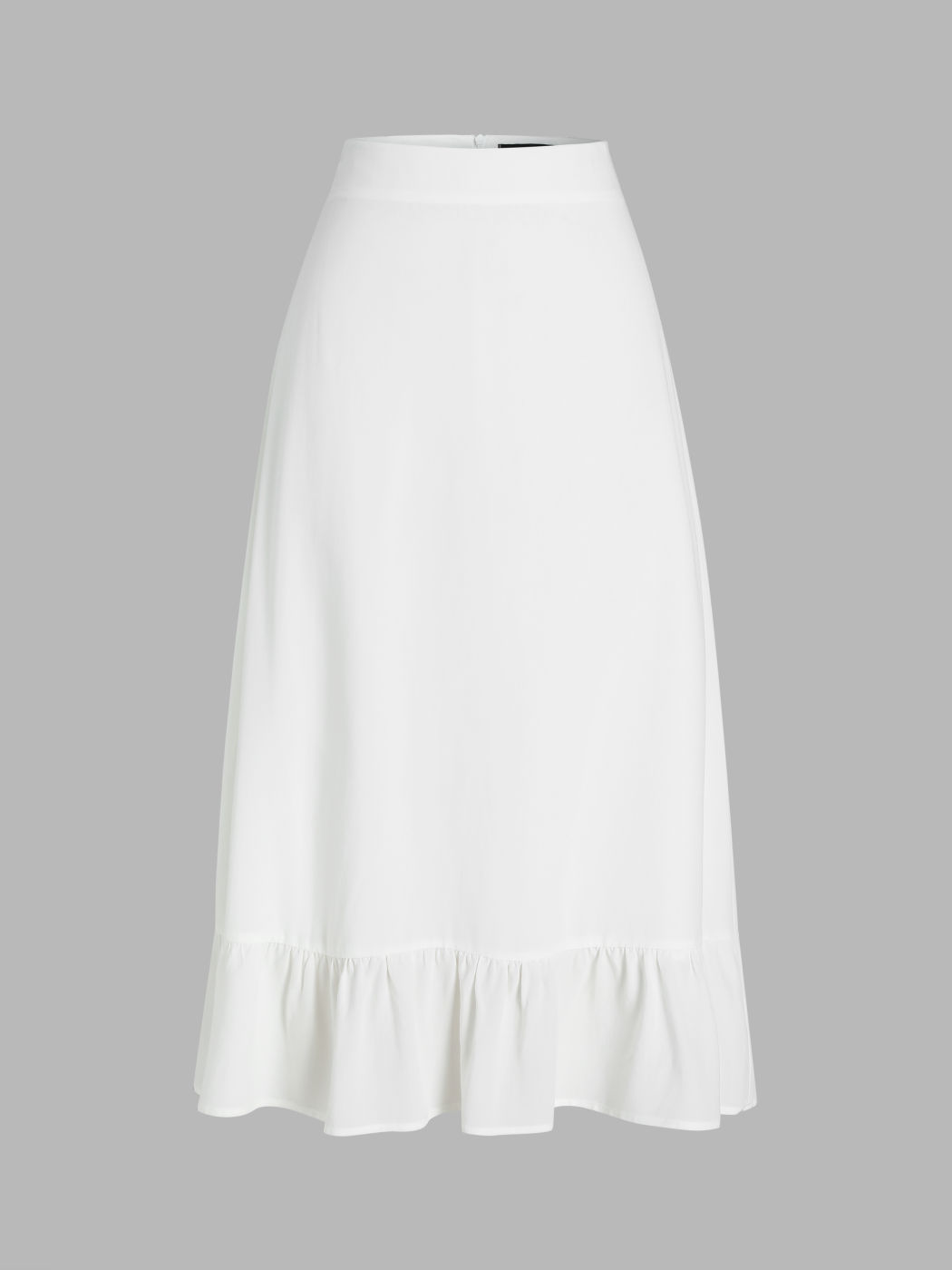 Woven Solid High Waist Ruffle Maxi Skirt For Daily Casual