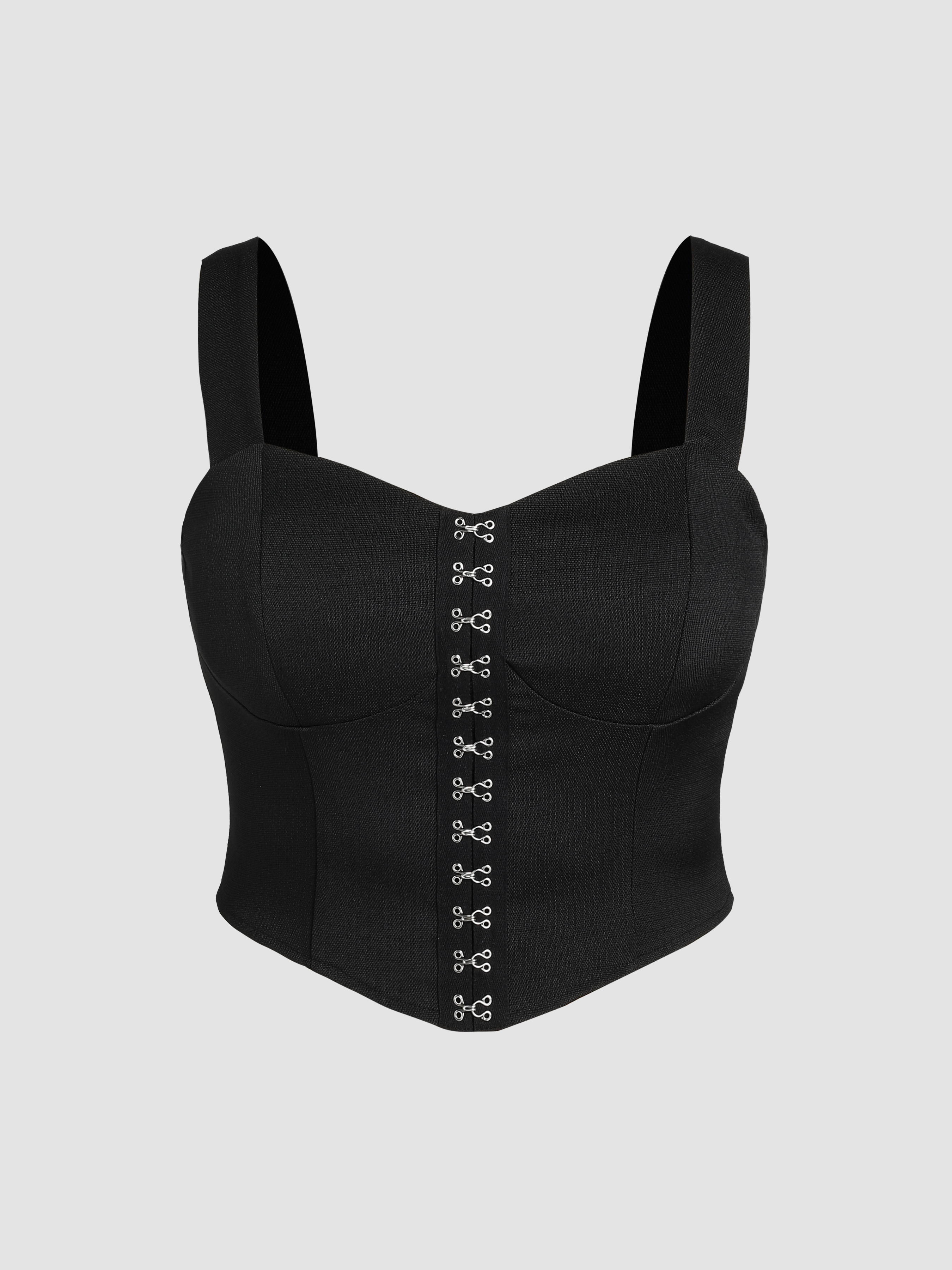 Buckle Solid Sleeveless Top Curve & Plus - Cider