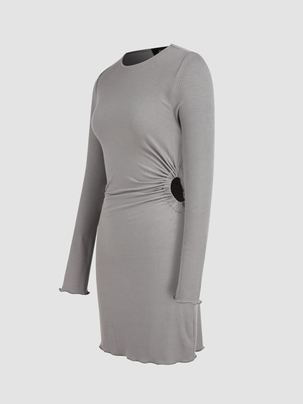 Solid Cut Out Ruched Short Dress For Daily Casual