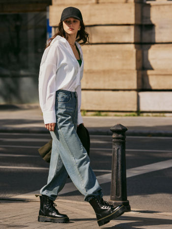 Woven Solid Button Up Long Sleeve Shirt For Daily Casual Work