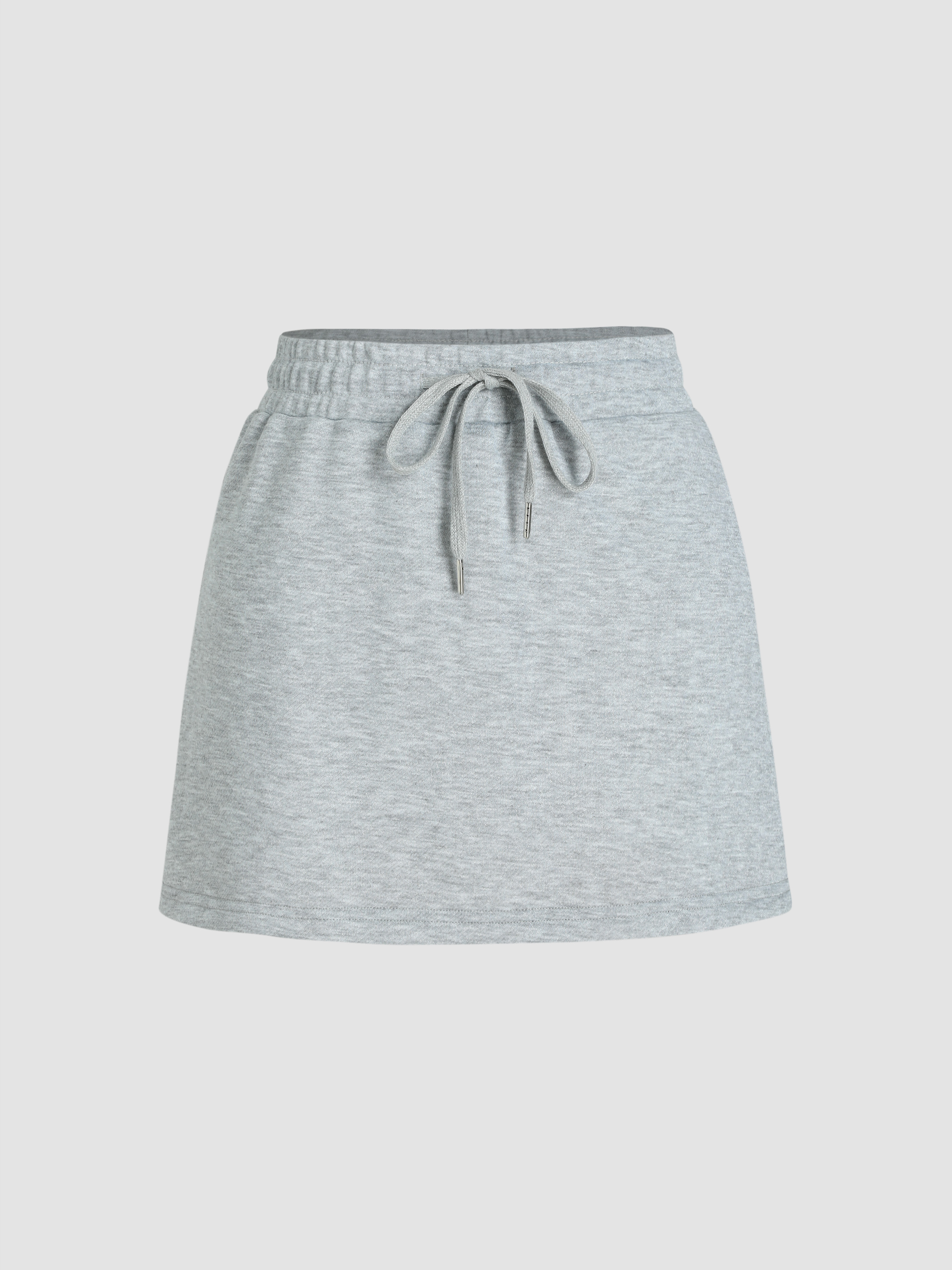Solid Knotted Mini Skort - Cider