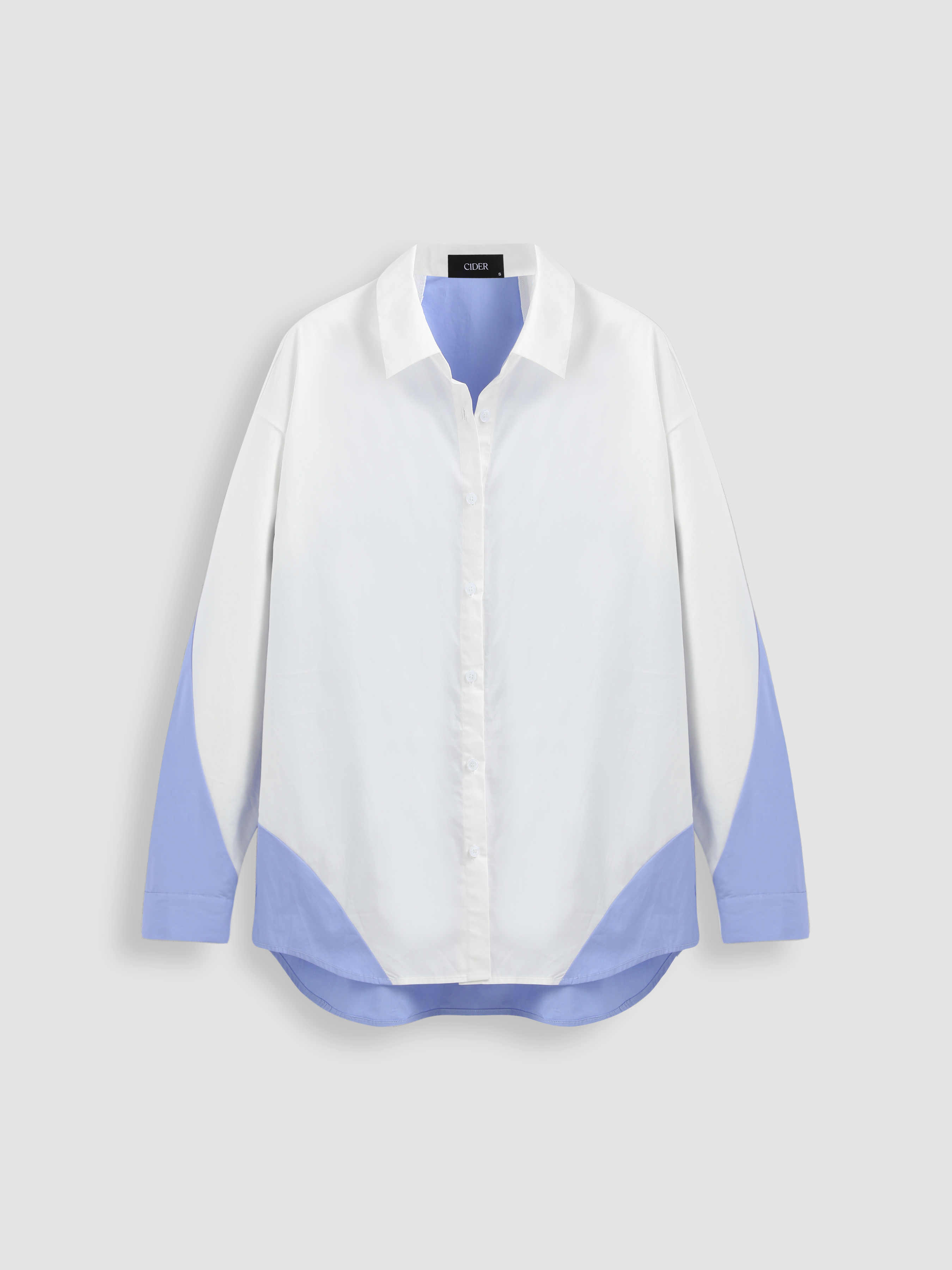 Patchy Cotton Button Up Long Sleeve Shirt For Daily Casual Work