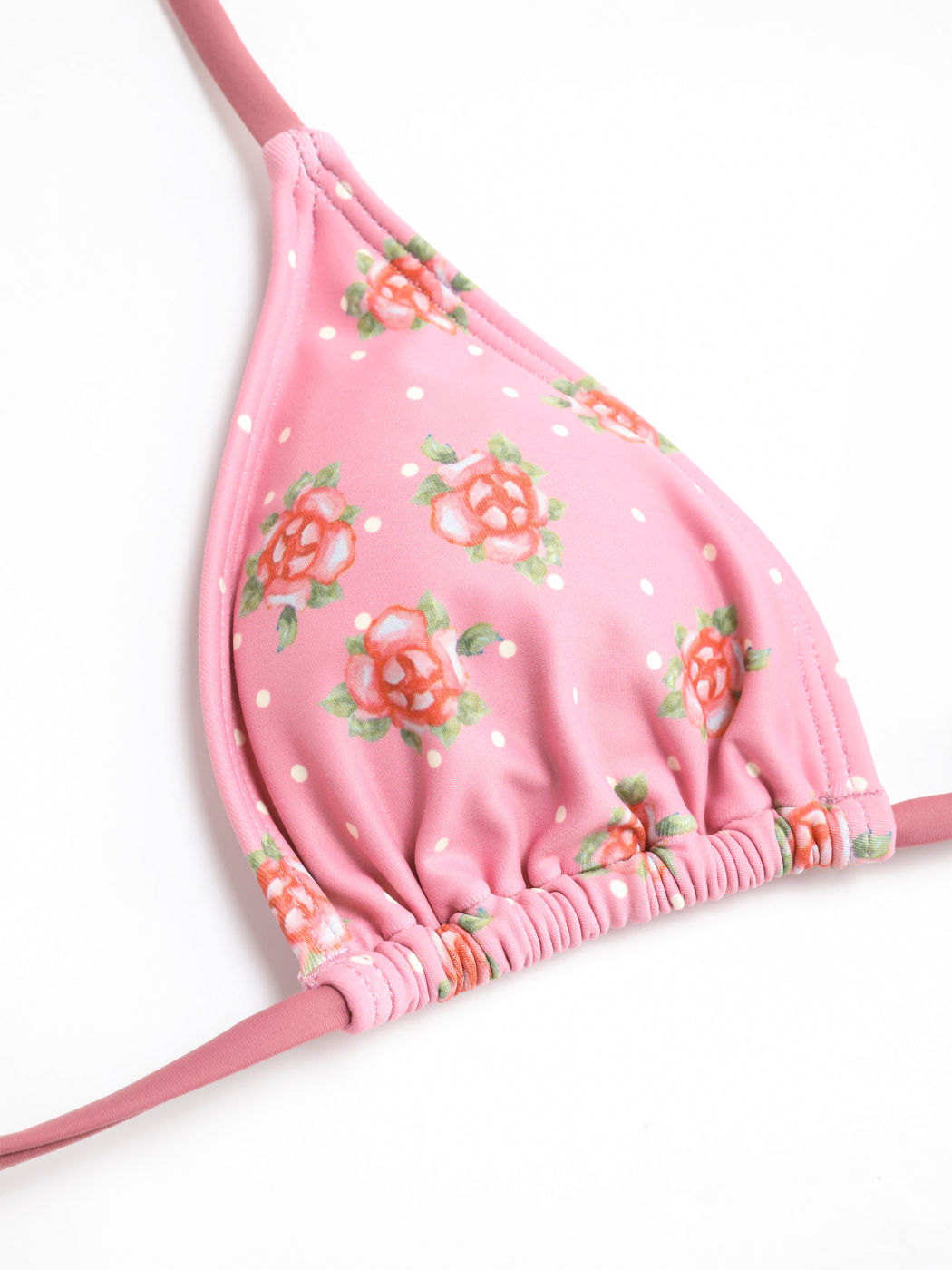 Floral Halter Knotted Bikini Swimsuit - Cider