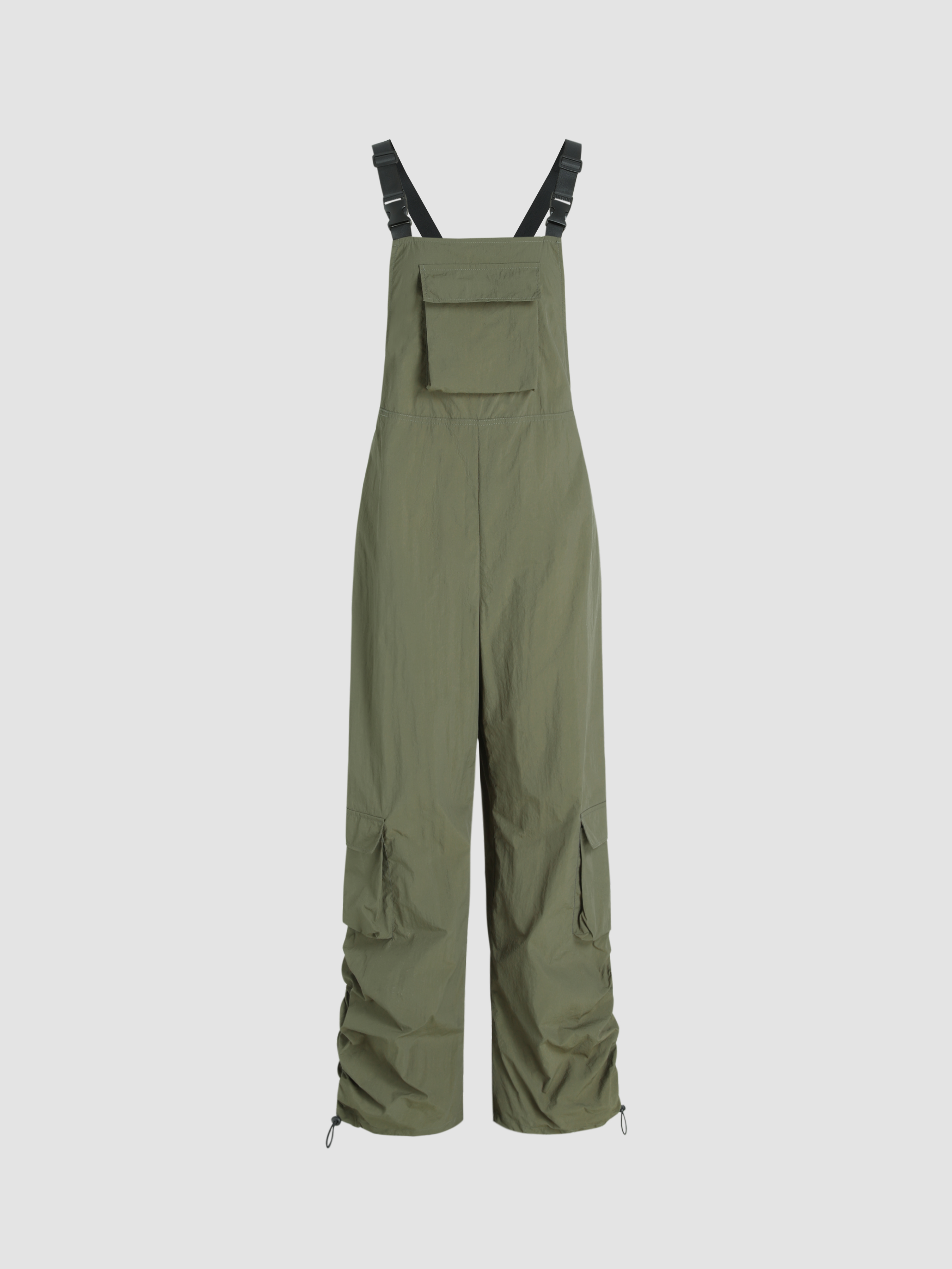 Ruched Pocket Cargo Jumpsuit - Cider