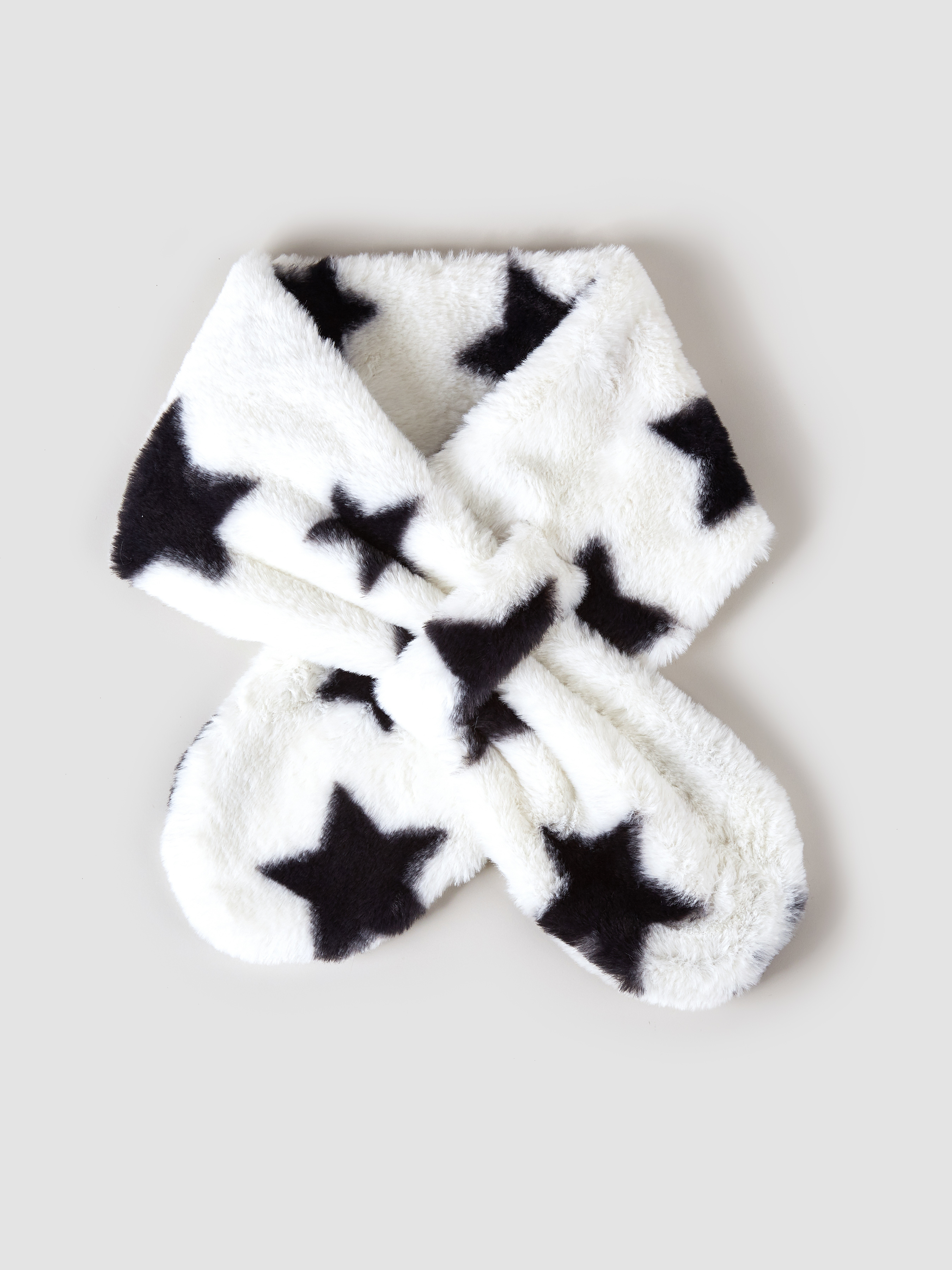 Star Pattern Fluffy Scarf For Daily Casual