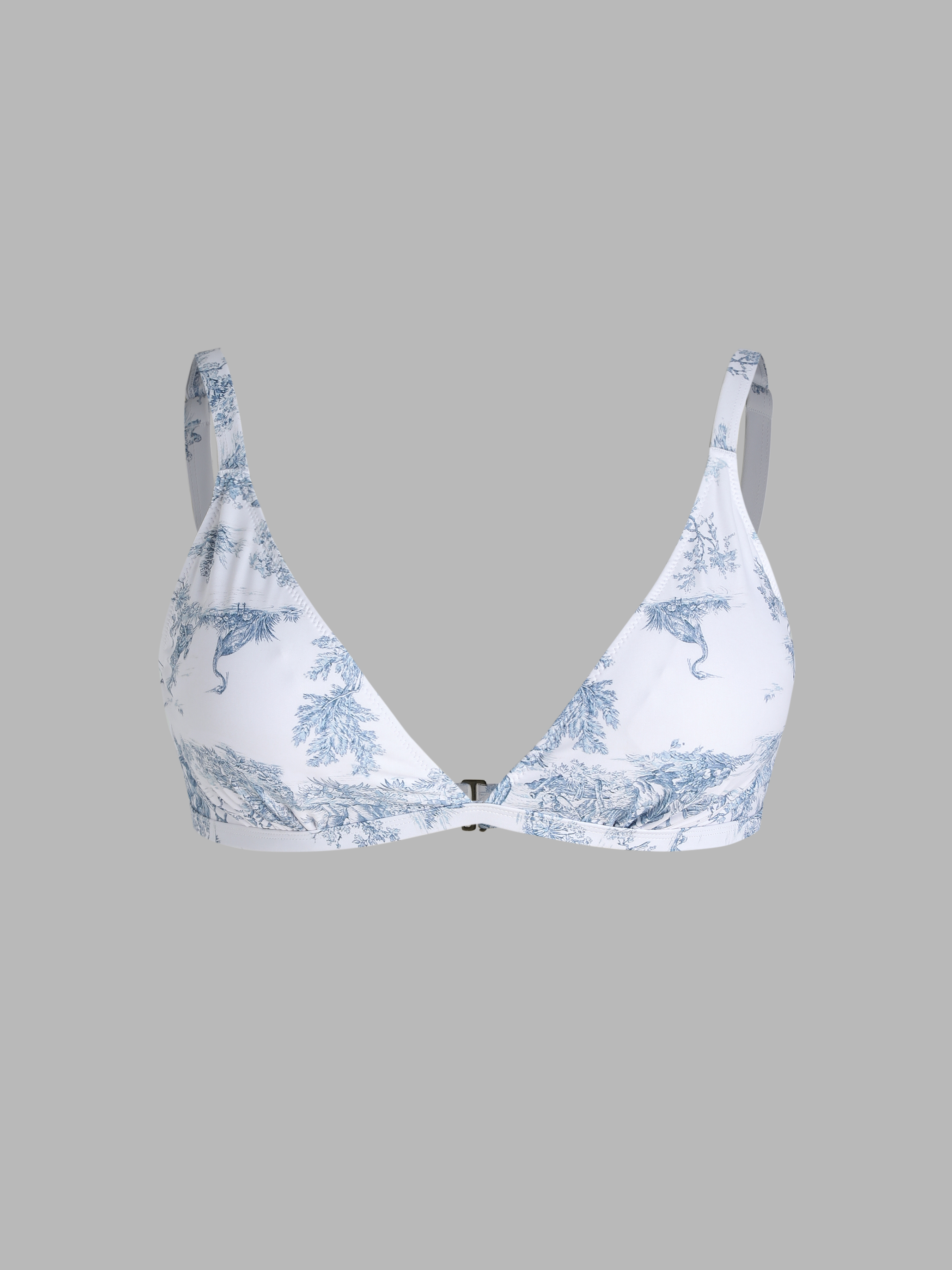 Toile de Jouy Triangle Bikini Top Curve & Plus - Cider