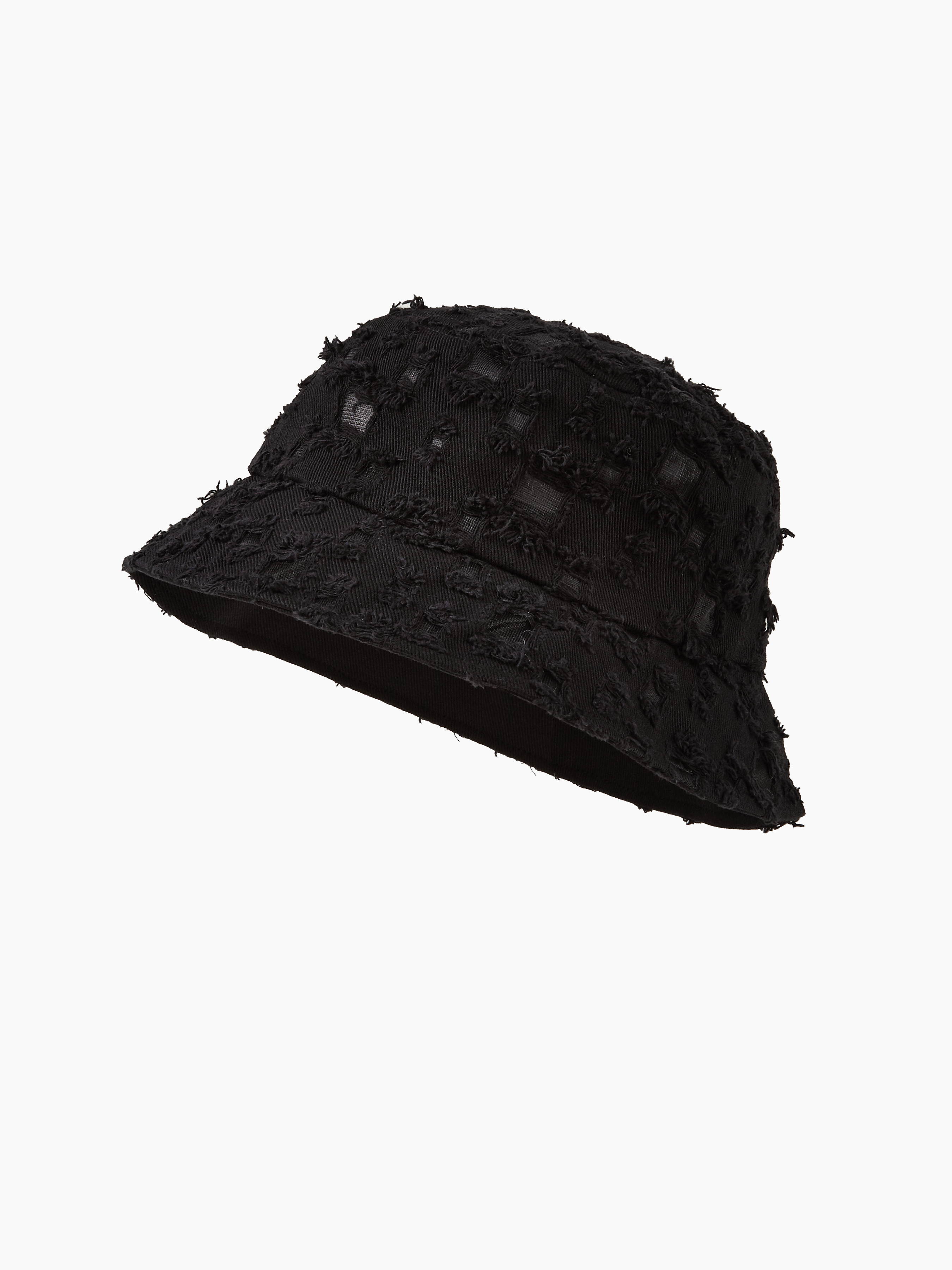 Solid Ripped Bucket Hat For Daily Casual