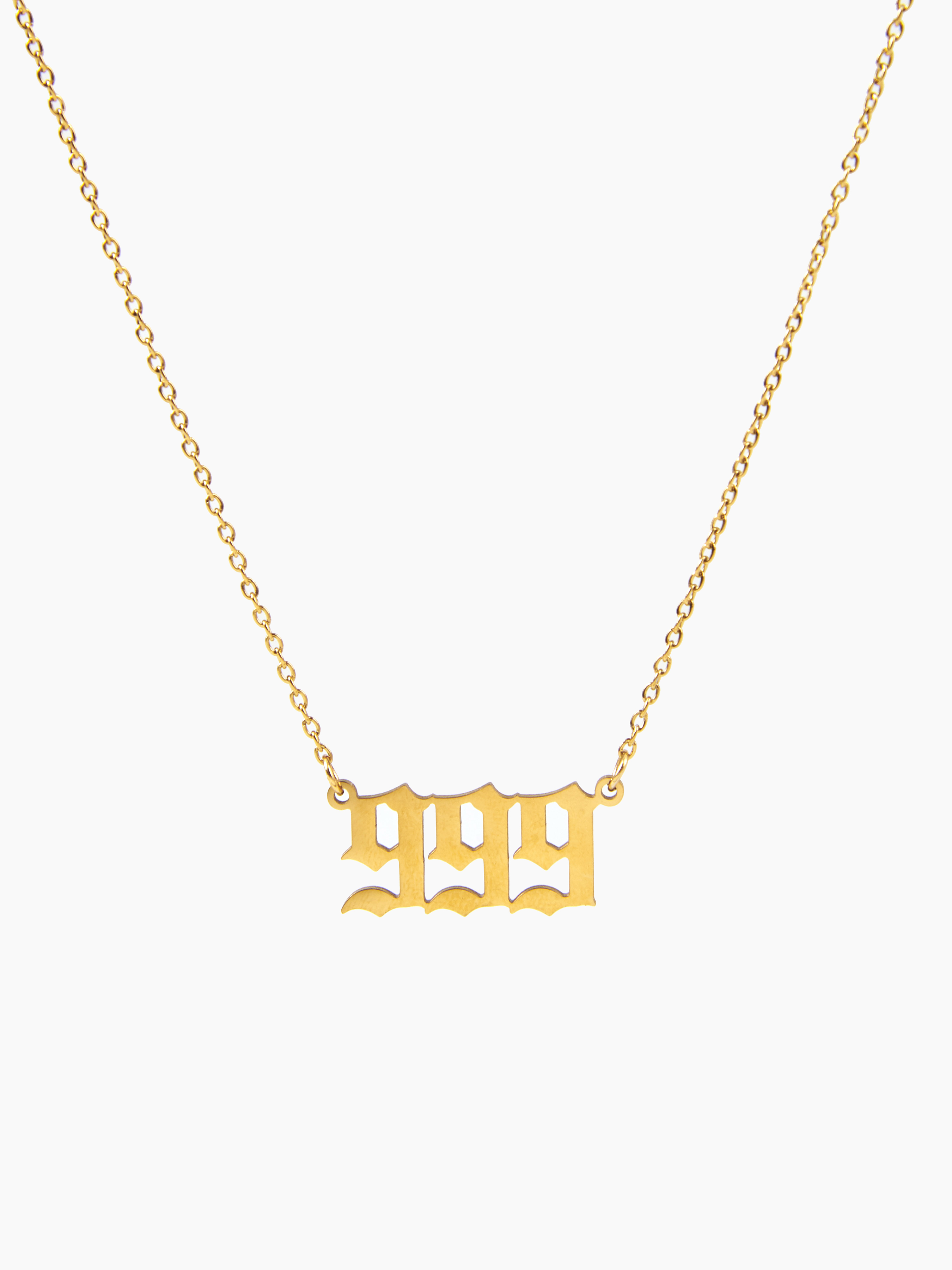 999 Chain Pendant Necklace For School