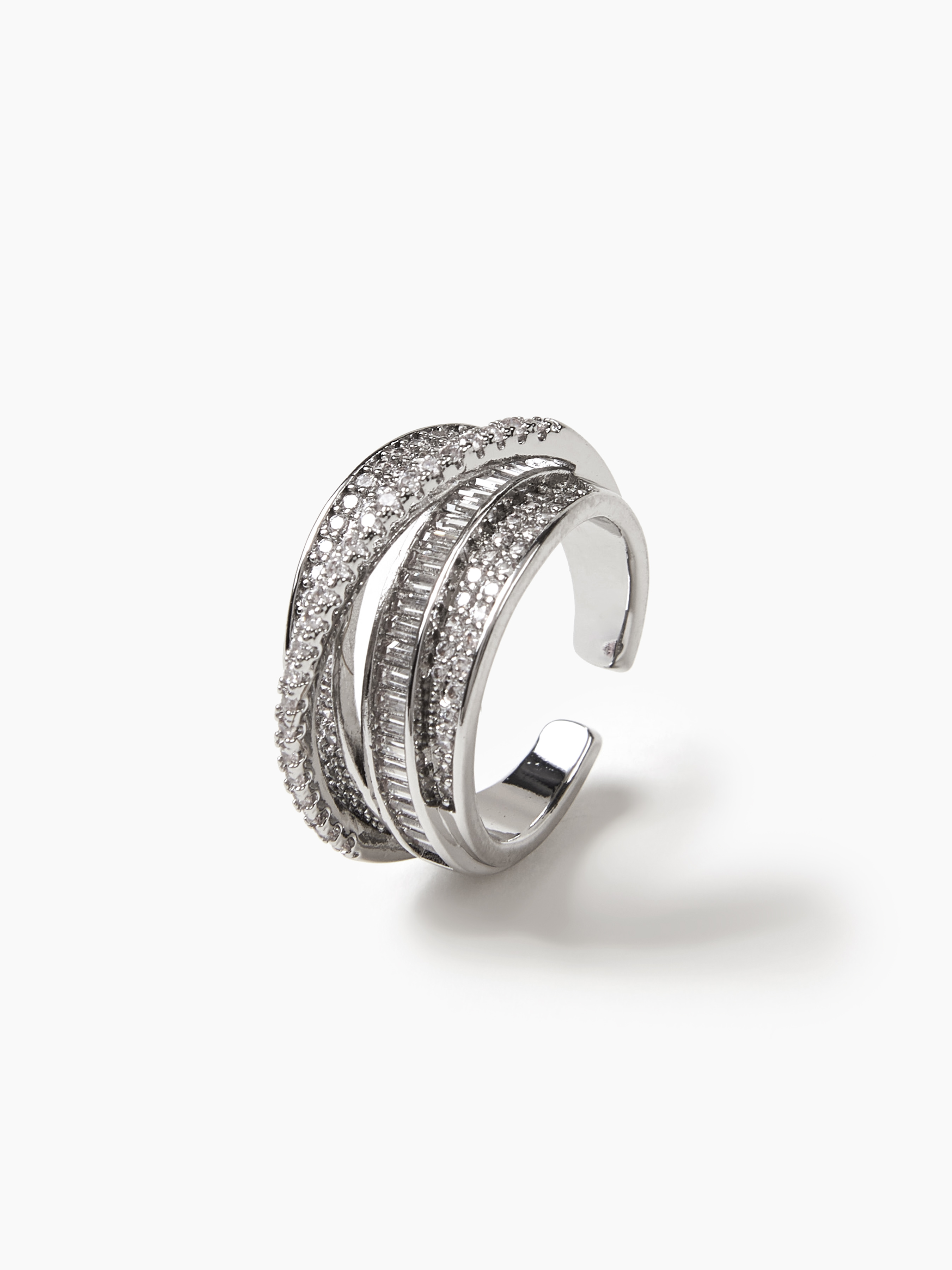 Titanium Steel Rhinestone Layered Ring For Party/Clubbing Coffee Shop ...