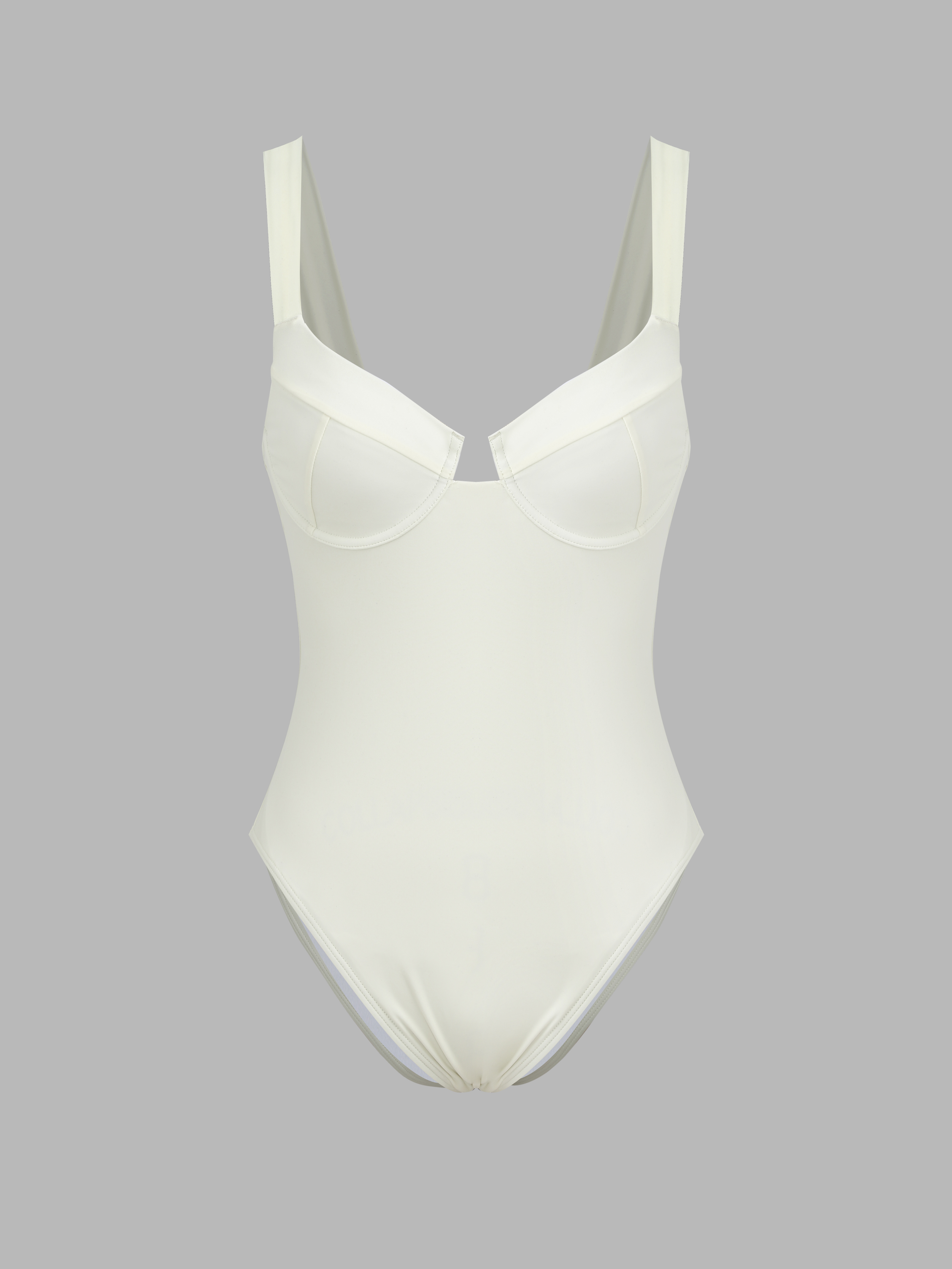 Solid Cut Out One Piece Swimsuit - Cider