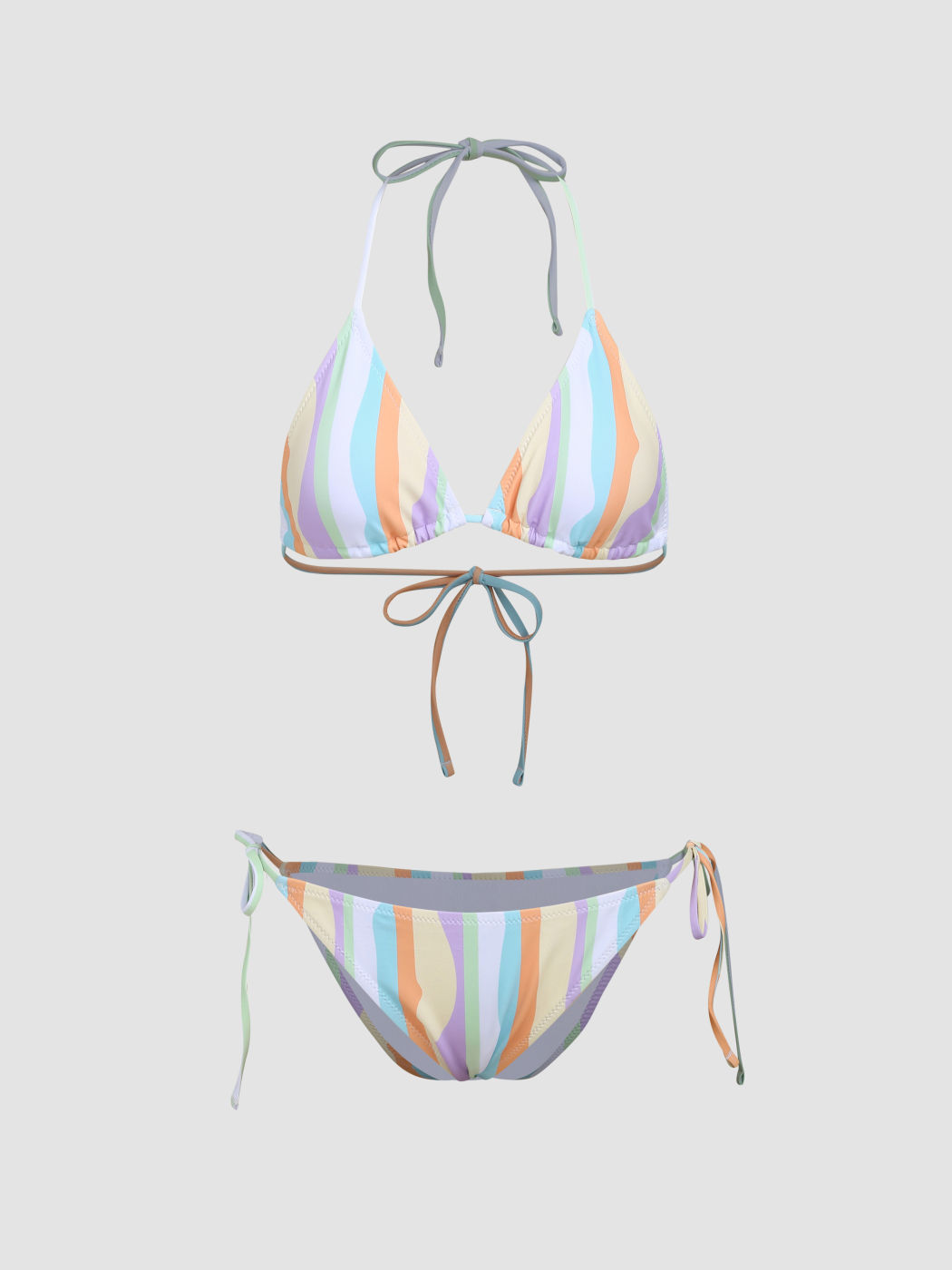 Colorful Halter Bikini Swimsuit For Vacation Swimming Pool Beach