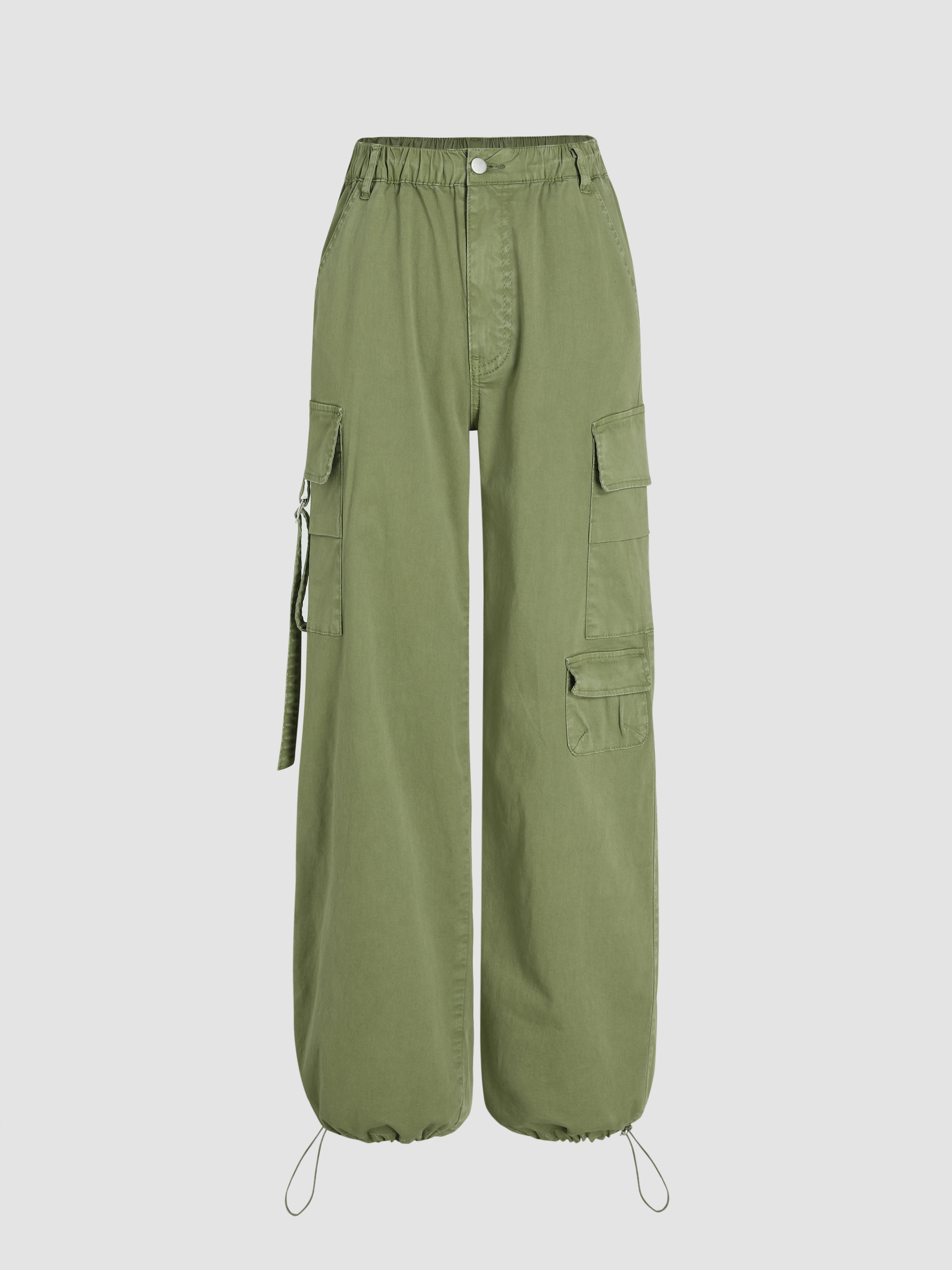 Cargo Drawstring Pocket Jogger Pants - Cider