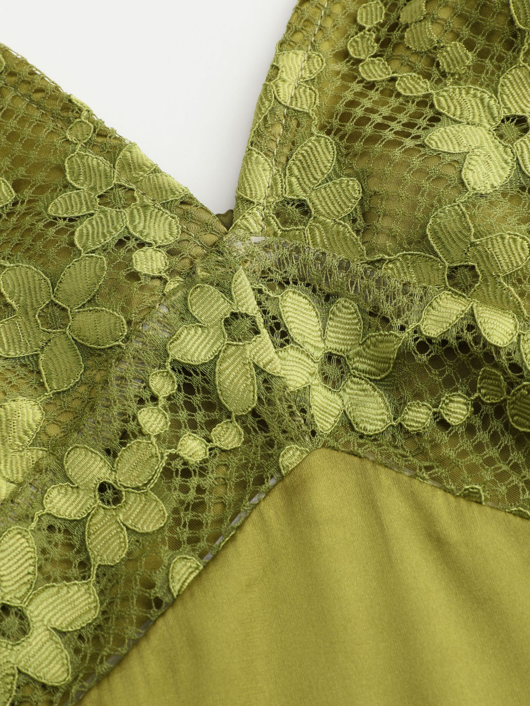 Satin Floral Lace V-neck Mini Dress For Date