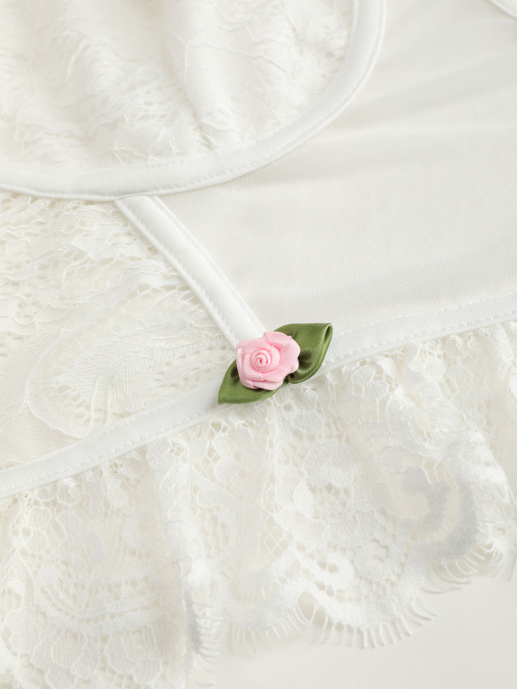 Rosette Lace Crop Tank Top For Date