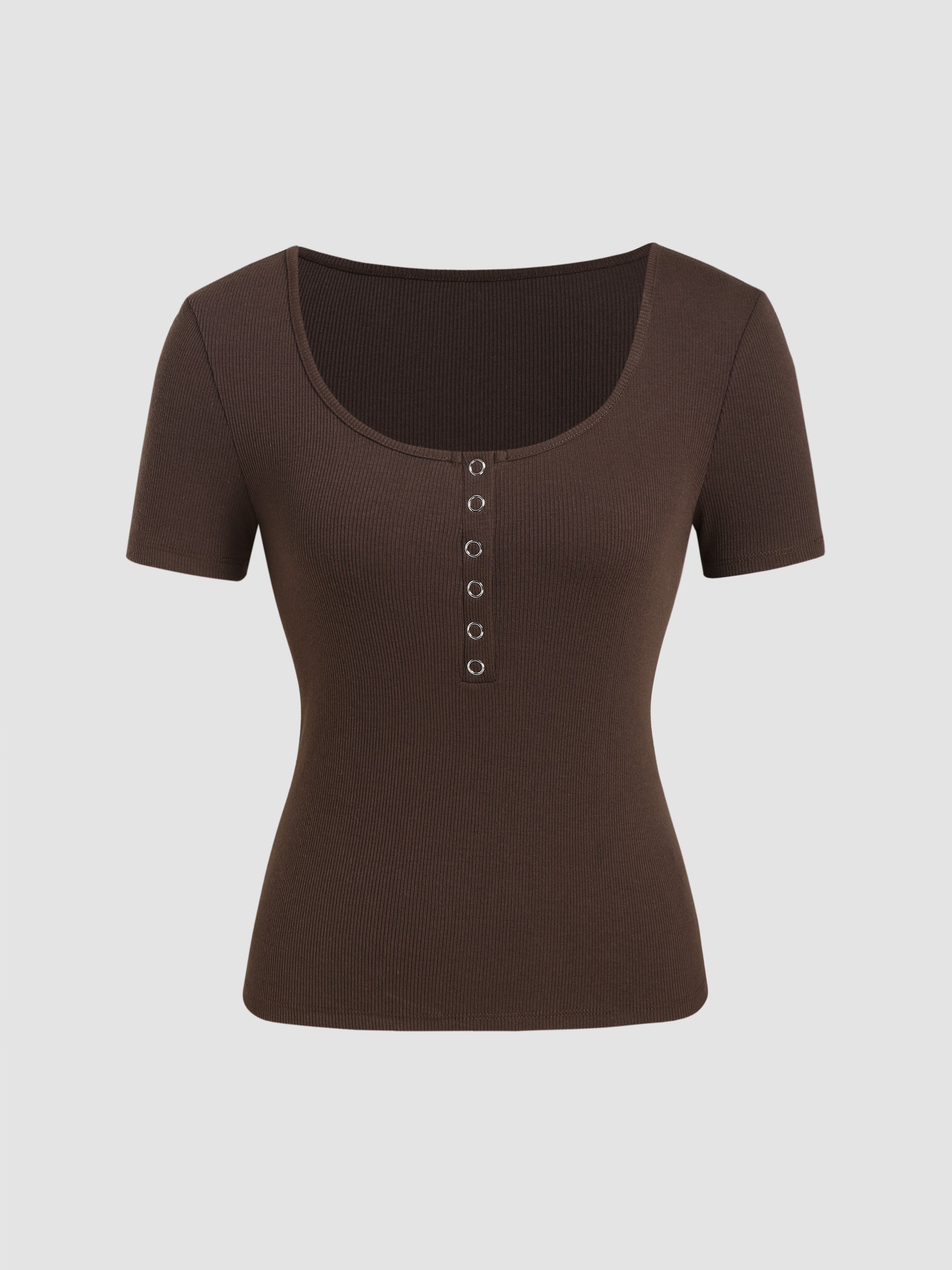 Jersey Solid Jersey Short Sleeve Tee For Daily Casual