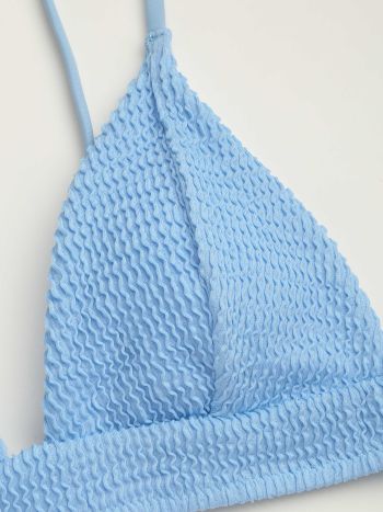 Texture Triangle Bikini Swimsuit - Cider