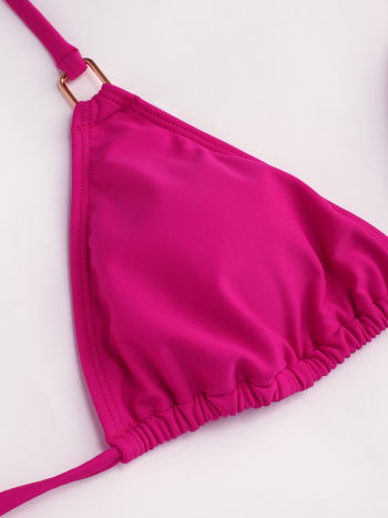 Tie Side Halter Triangle Bikini Swimsuit For Vacation Swimming Pool Beach