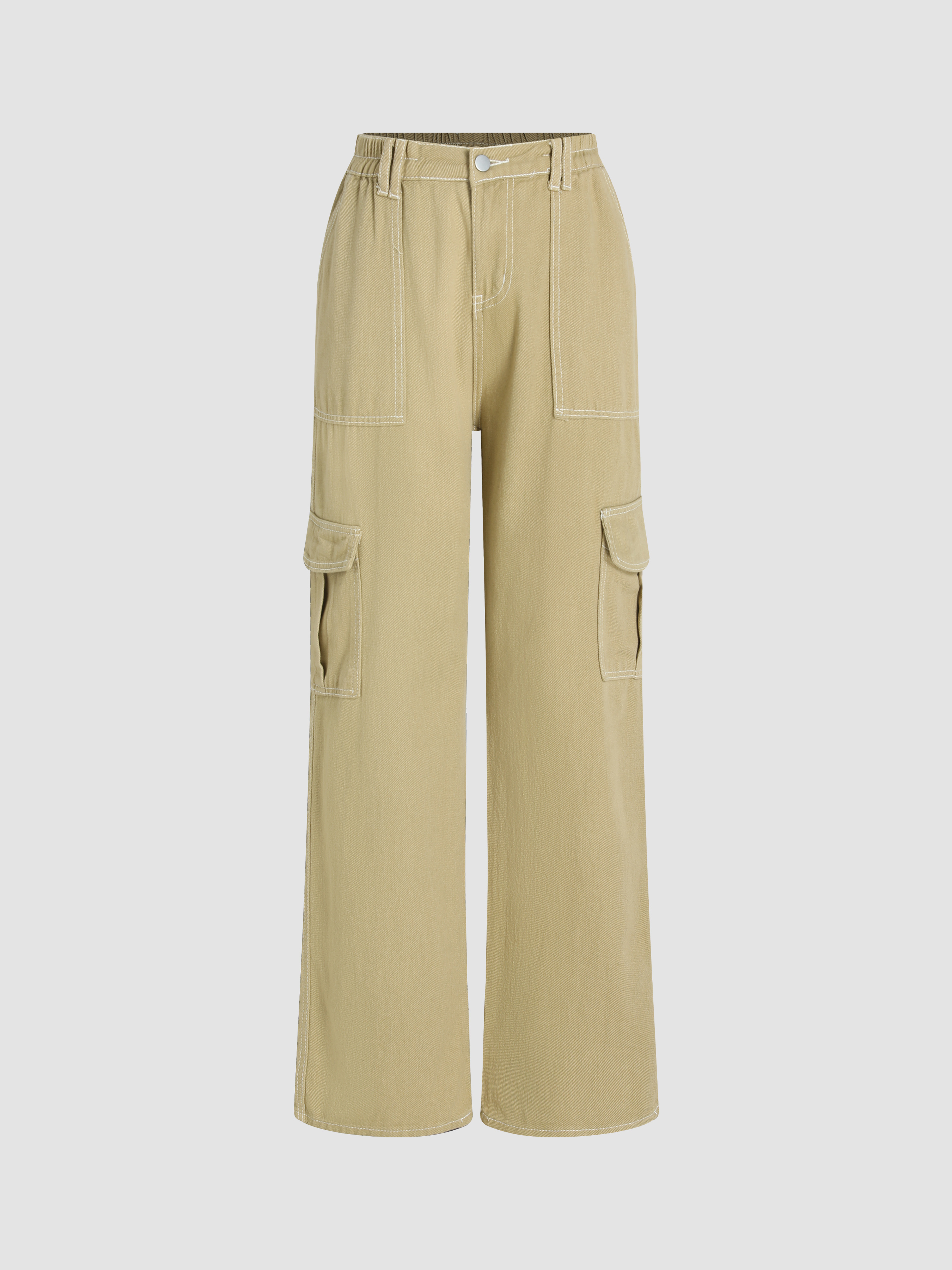 Pantalon Cargo Large à Poches Uni - Cider