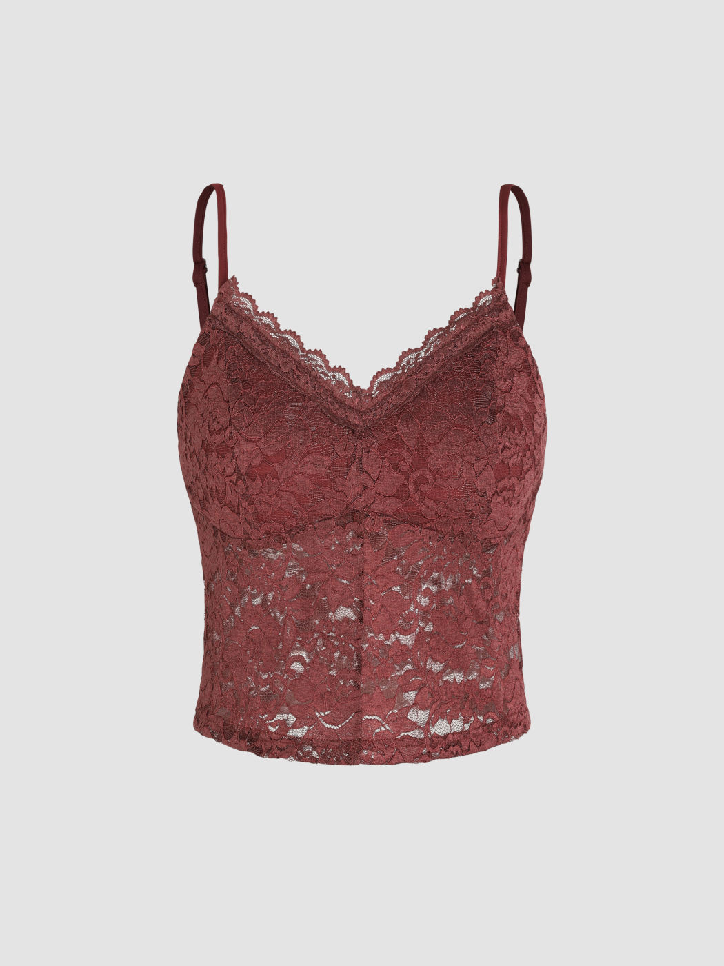 Lace Solid Lace Corset Cami Top For Date