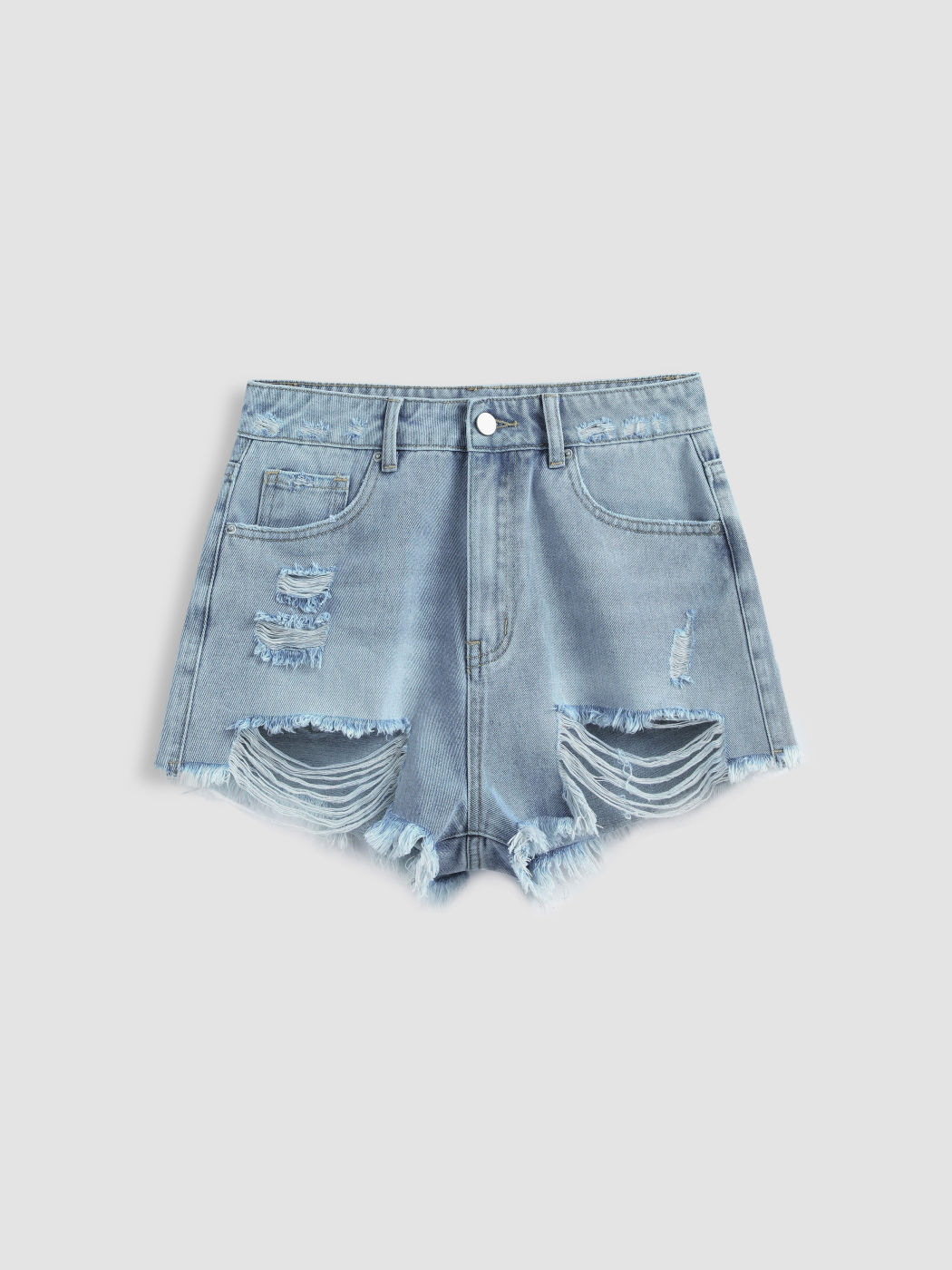 Denim Tassels Ripped Jean Shorts For Daily Casual