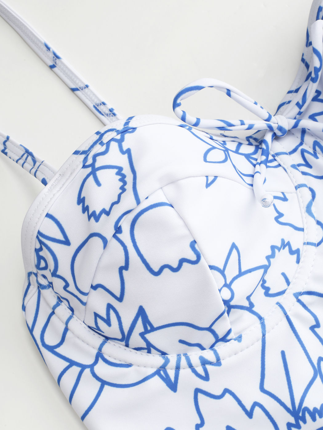 Abstract Pattern Knotted Underwire One Piece Swimsuit Cider
