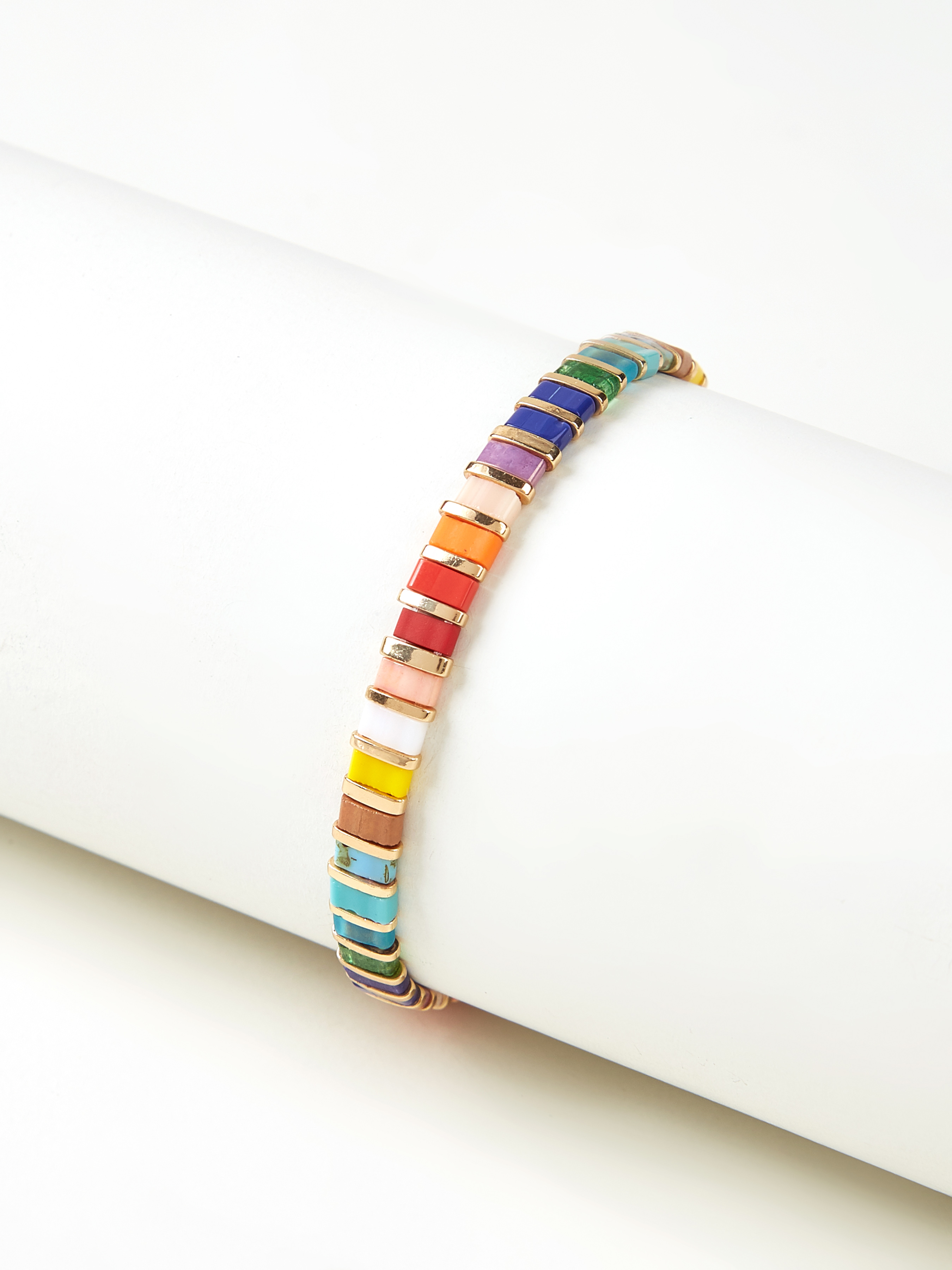 Colorful Rainbow Decor Bracelet - Cider