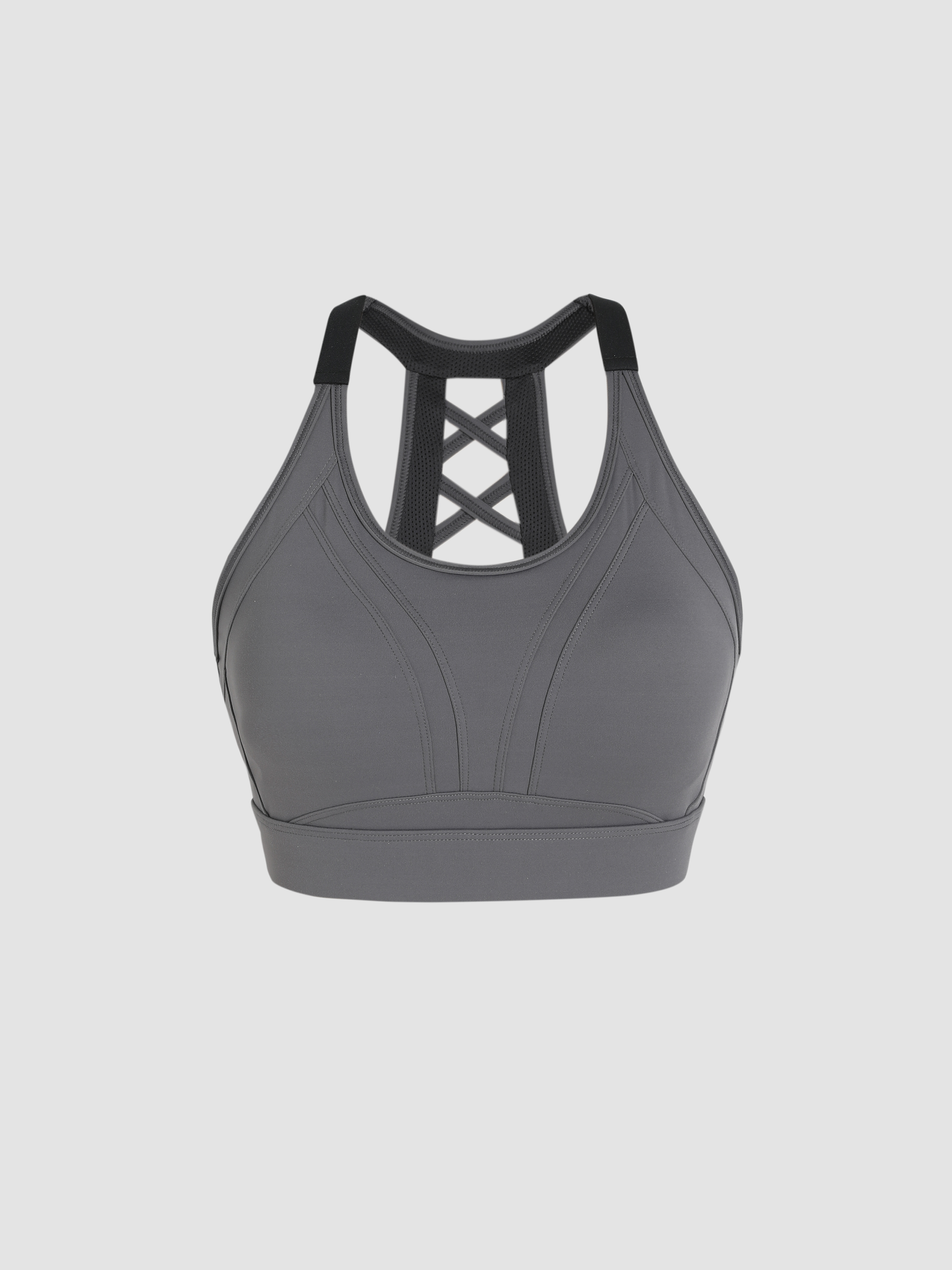 Active Round Neckline Sports Bra - Cider