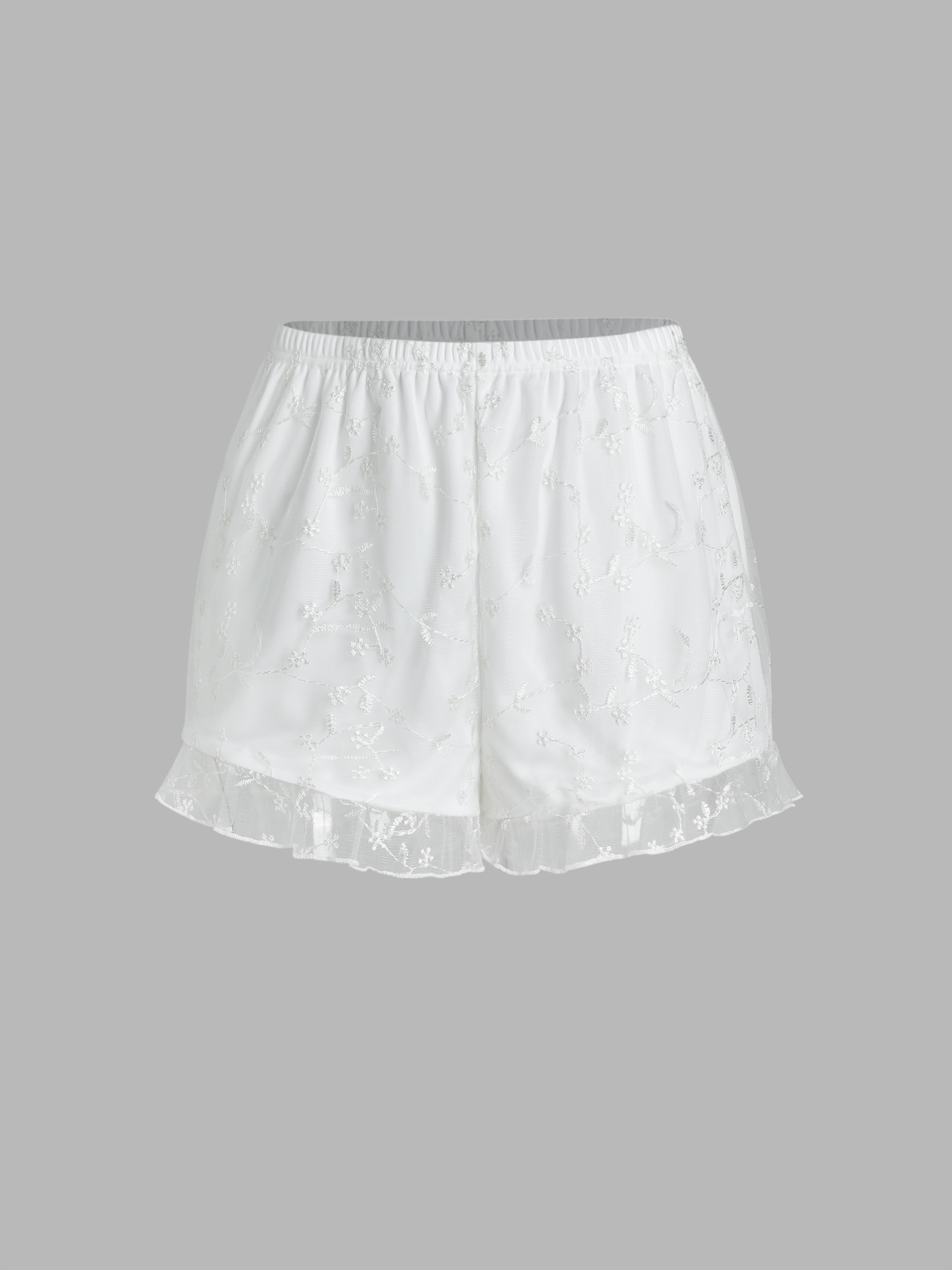 Solid Floral Ultra Shorts For Date