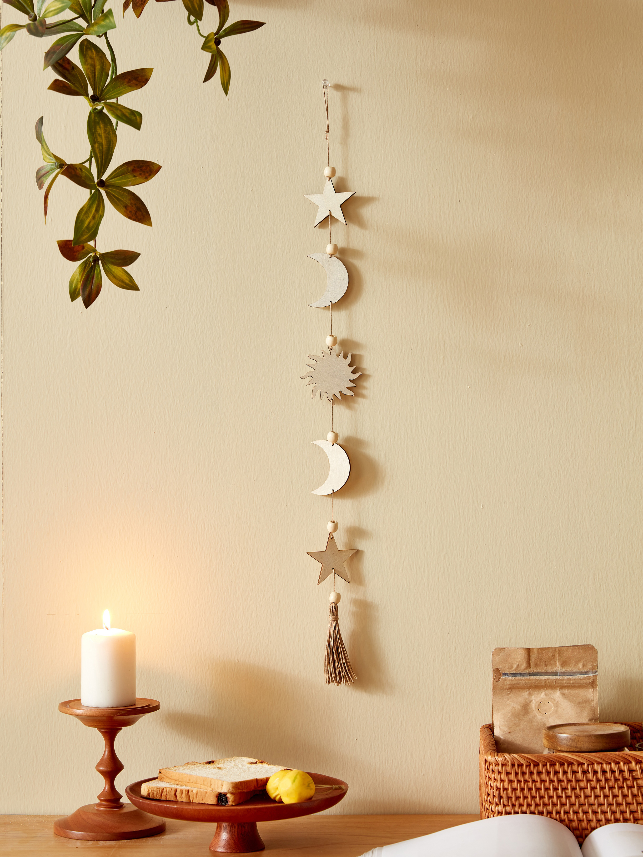 Sun & Moon & Star Tassel Wall Hanging For Home