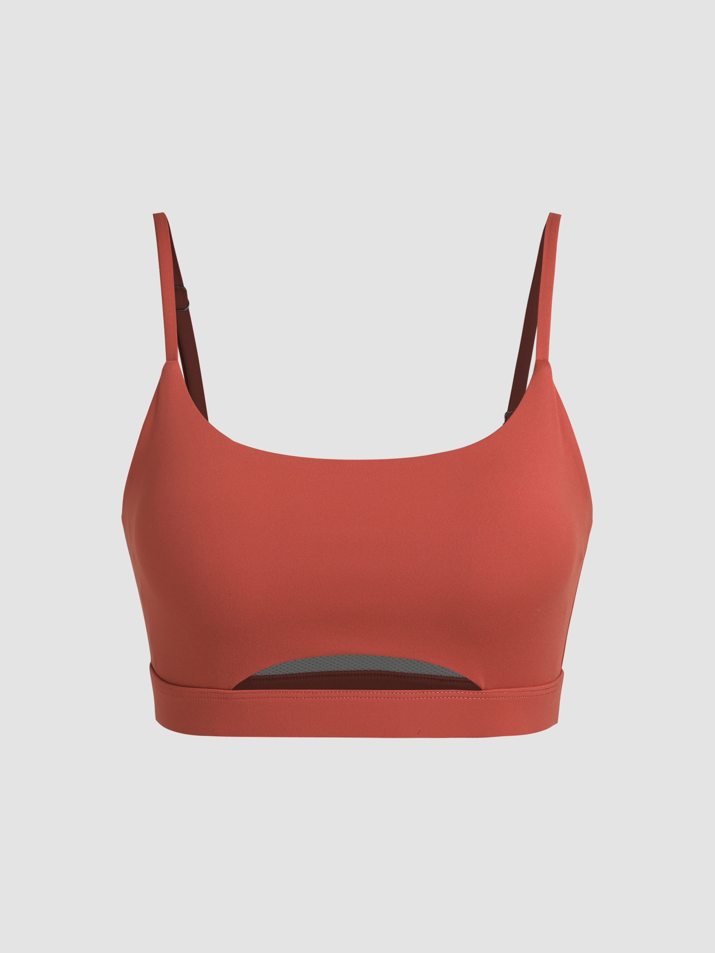 Cut Out U-neckline Crop Cami Top For Daily Casual Gym/Sports
