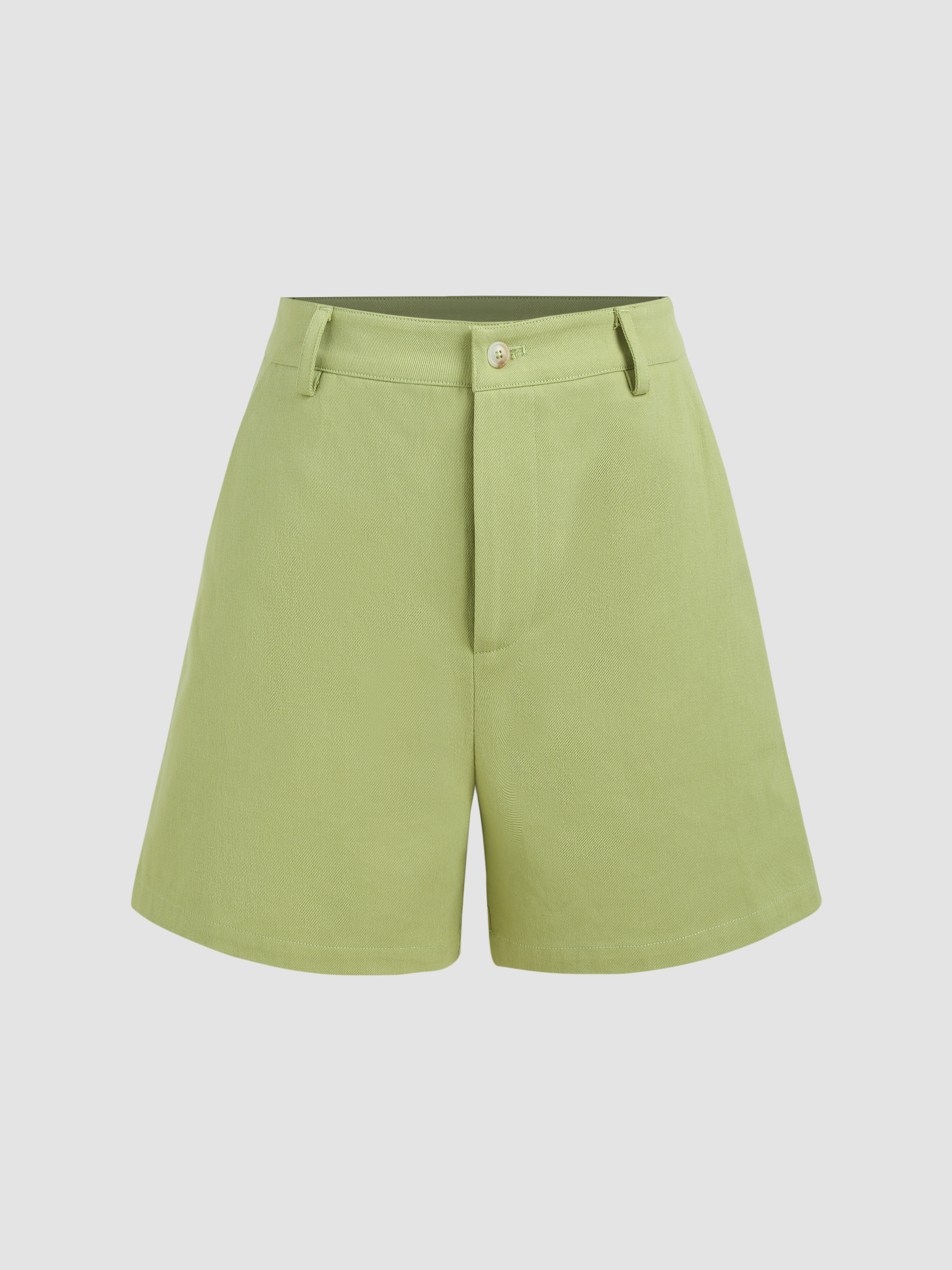 Mid Waist Wide Leg Shorts - Cider
