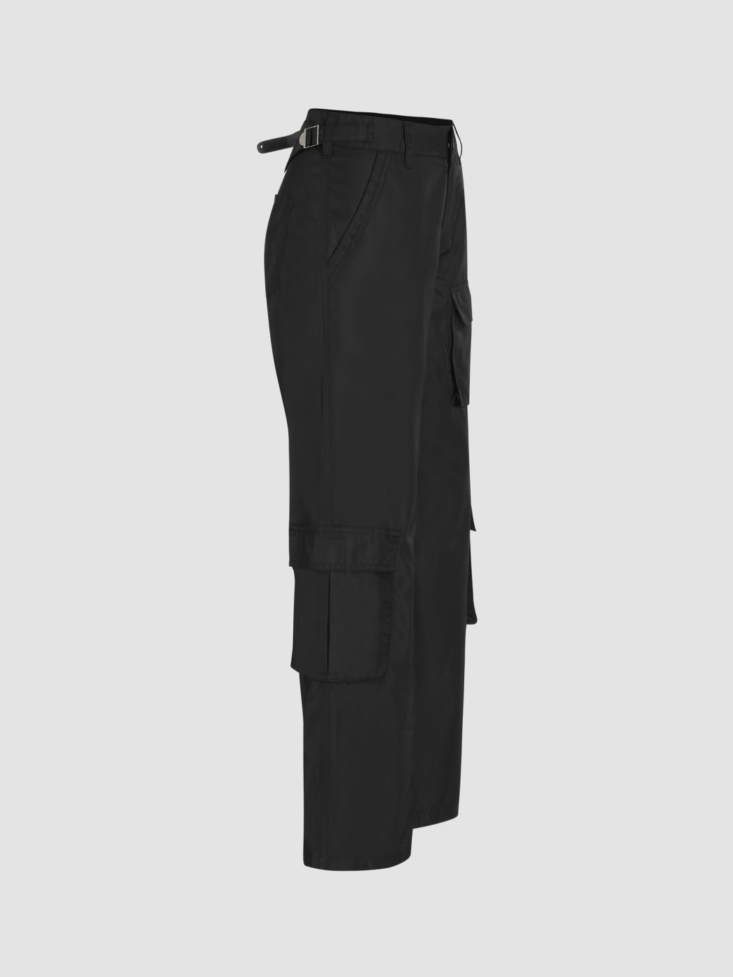 Woven Pocket Buckle Flared Trousers For School Daily Casual