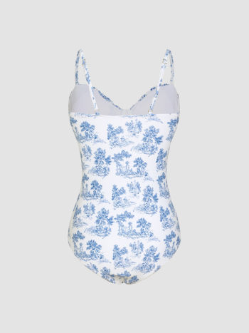 Toile de Jouy One Piece Swimsuit - Cider